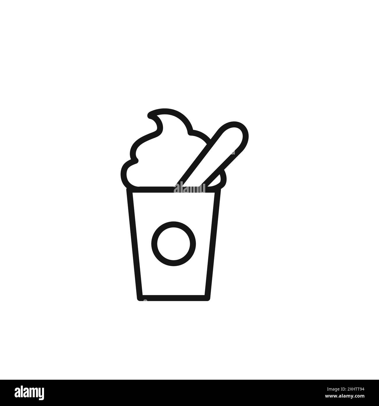 Yogurt icon outline collection or set in black and white Stock Vector ...