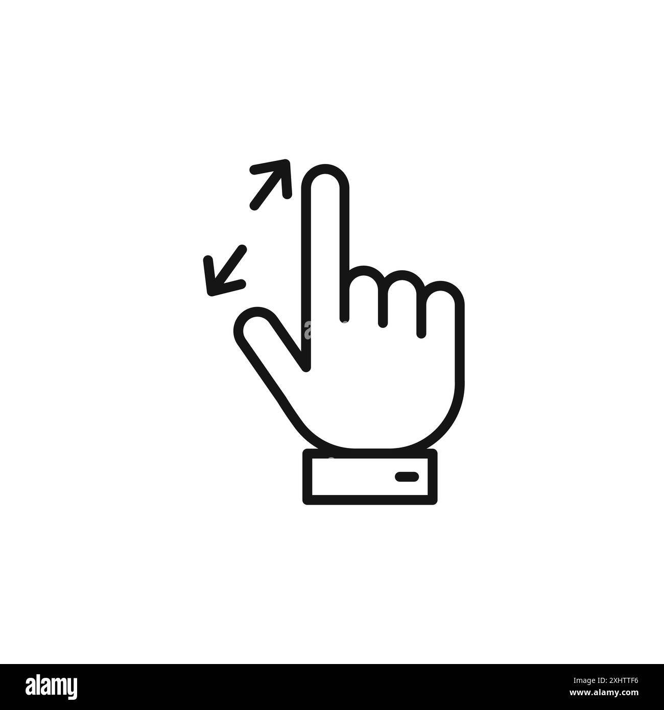 Zoom Gesture icon outline collection or set in black and white Stock Vector Image & Art - Alamy