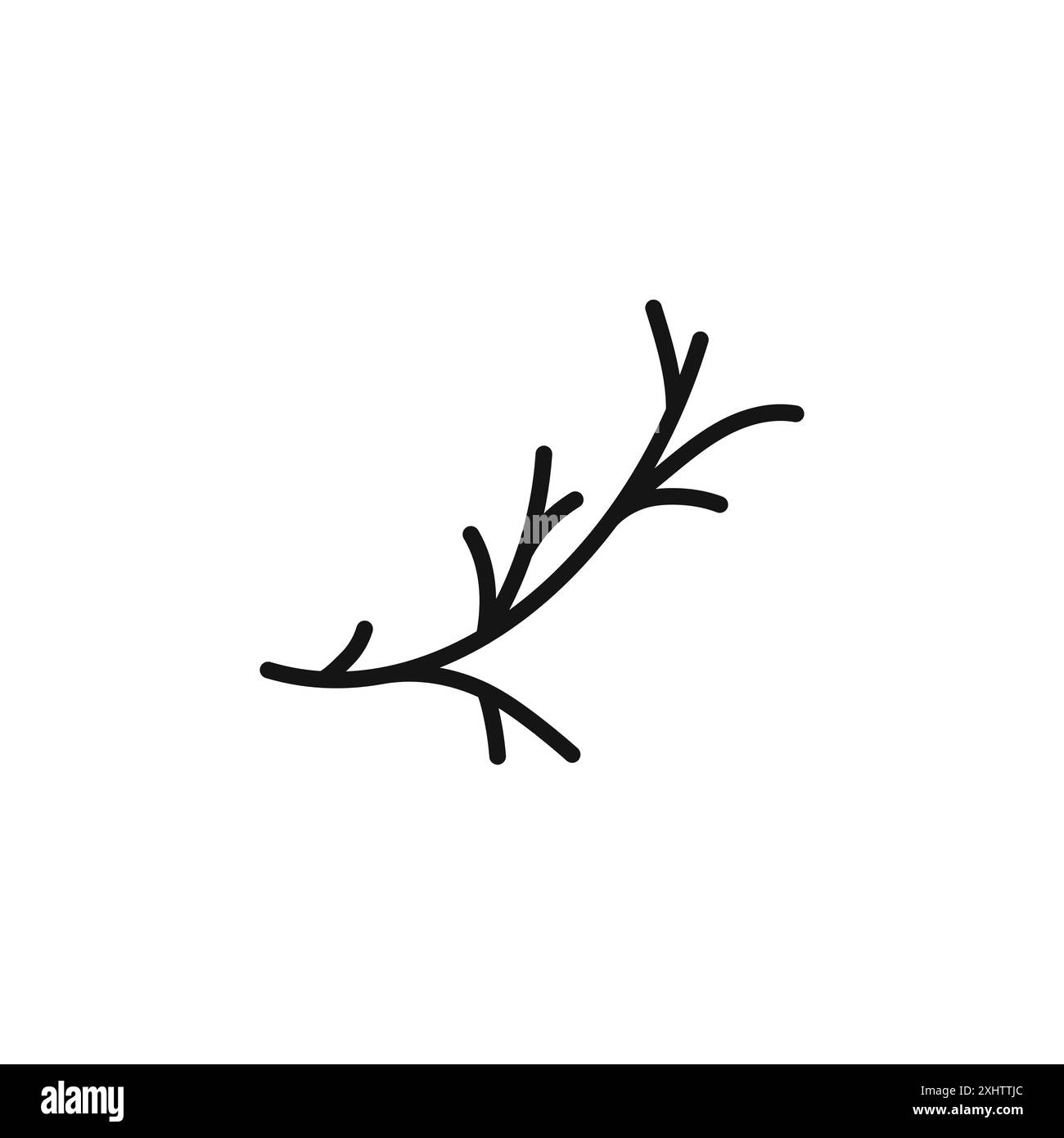 wood branch icon outline collection or set in black and white Stock ...