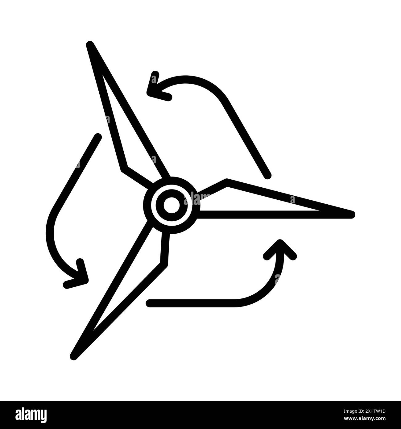 airscrew icon linear logo mark set collection in black and white for web Stock Vector Image ...