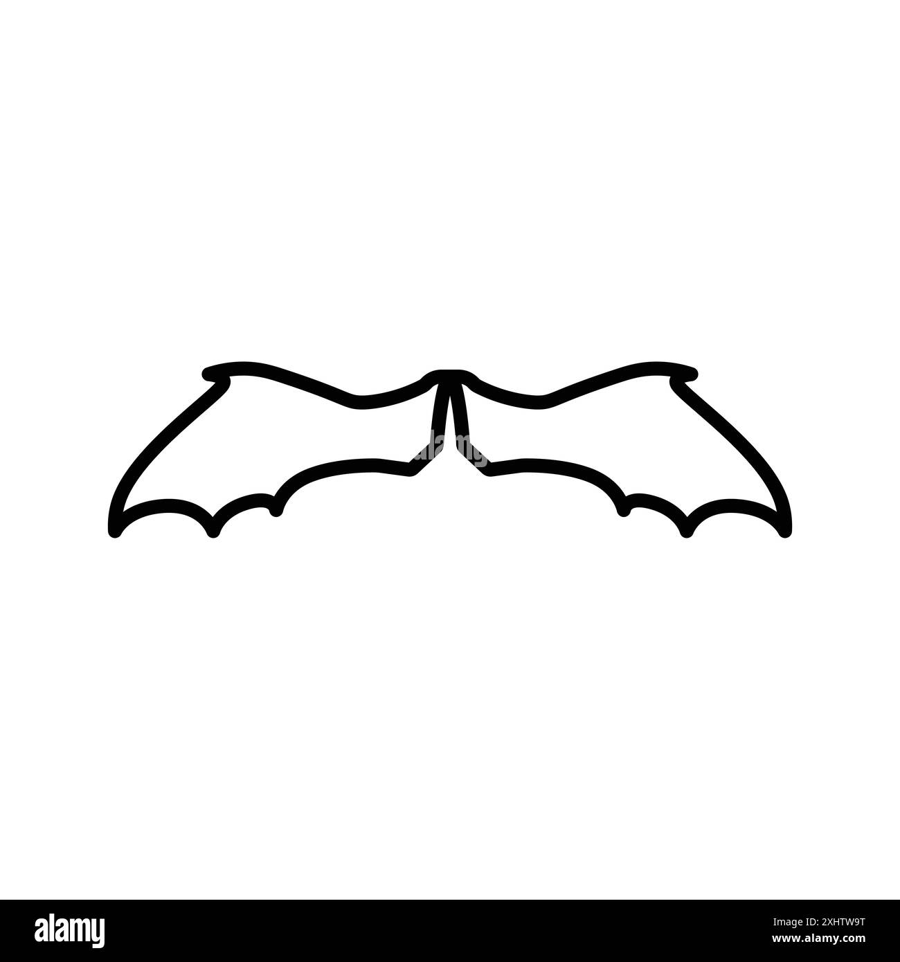 bat wing icon linear logo mark set collection in black and white for ...