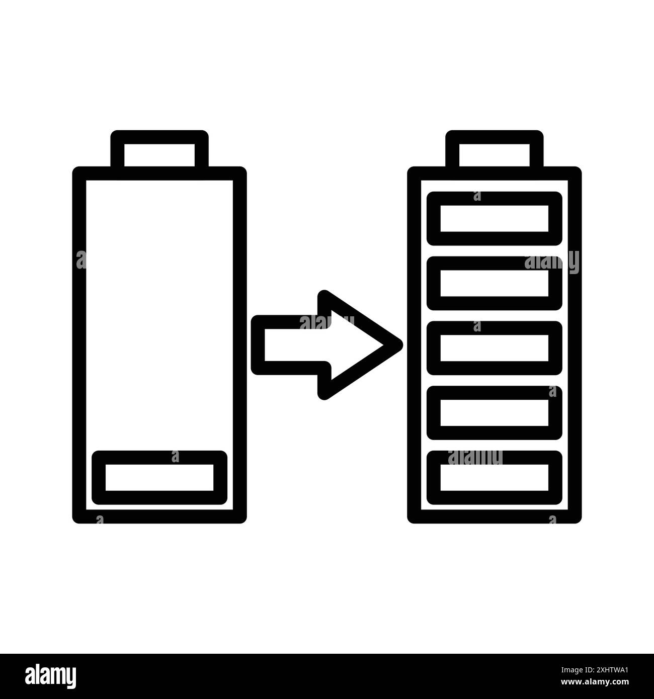 Battery fast charge icon linear logo mark set collection in black and ...