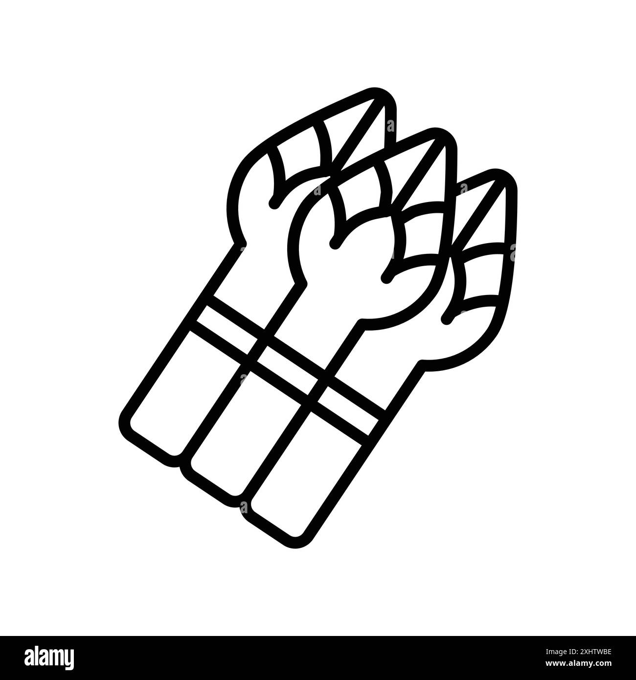 asparagus icon linear logo mark set collection in black and white for ...