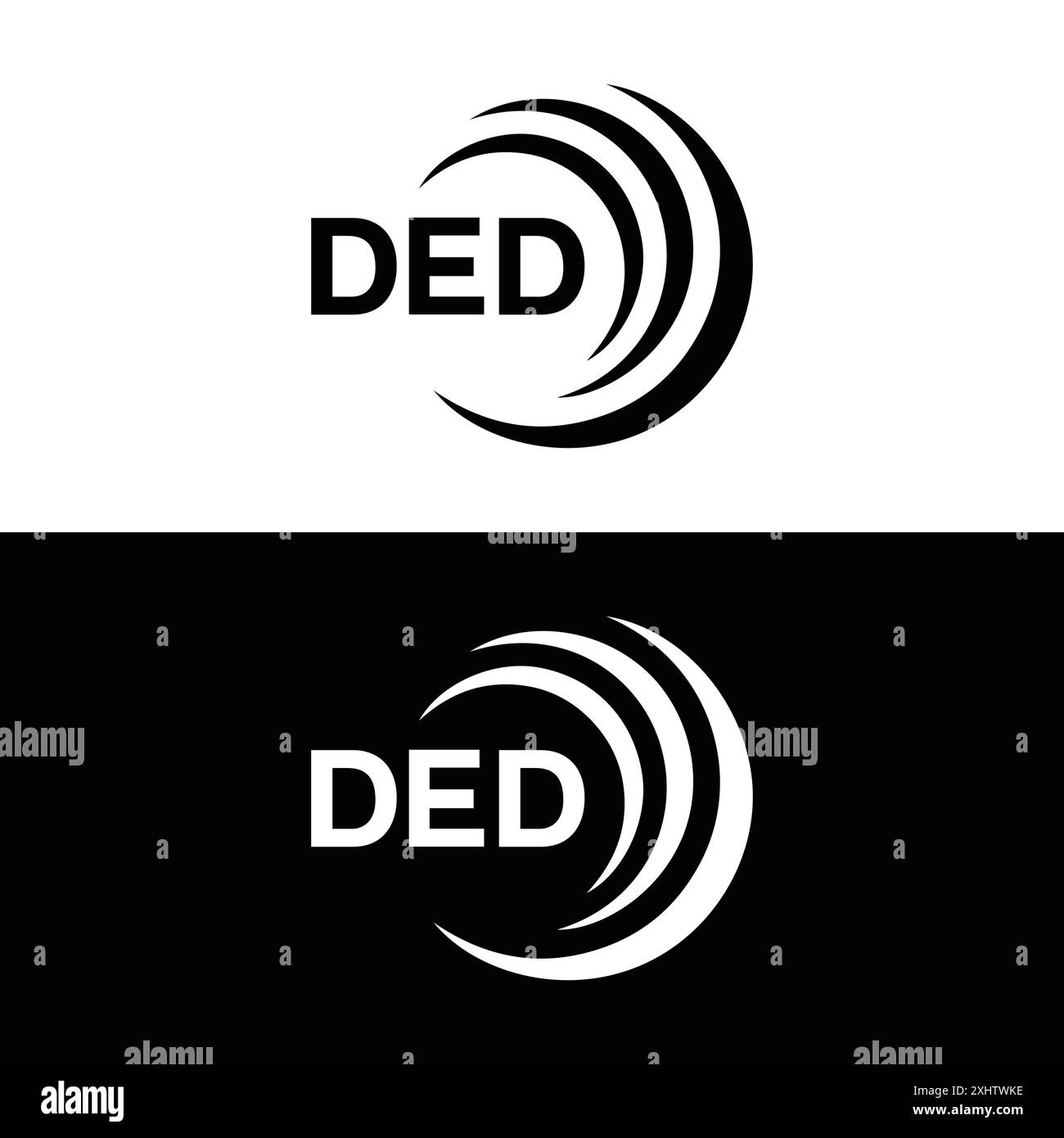 D E D design. White DED letter. DED, D E D letter logo design. D E D ...