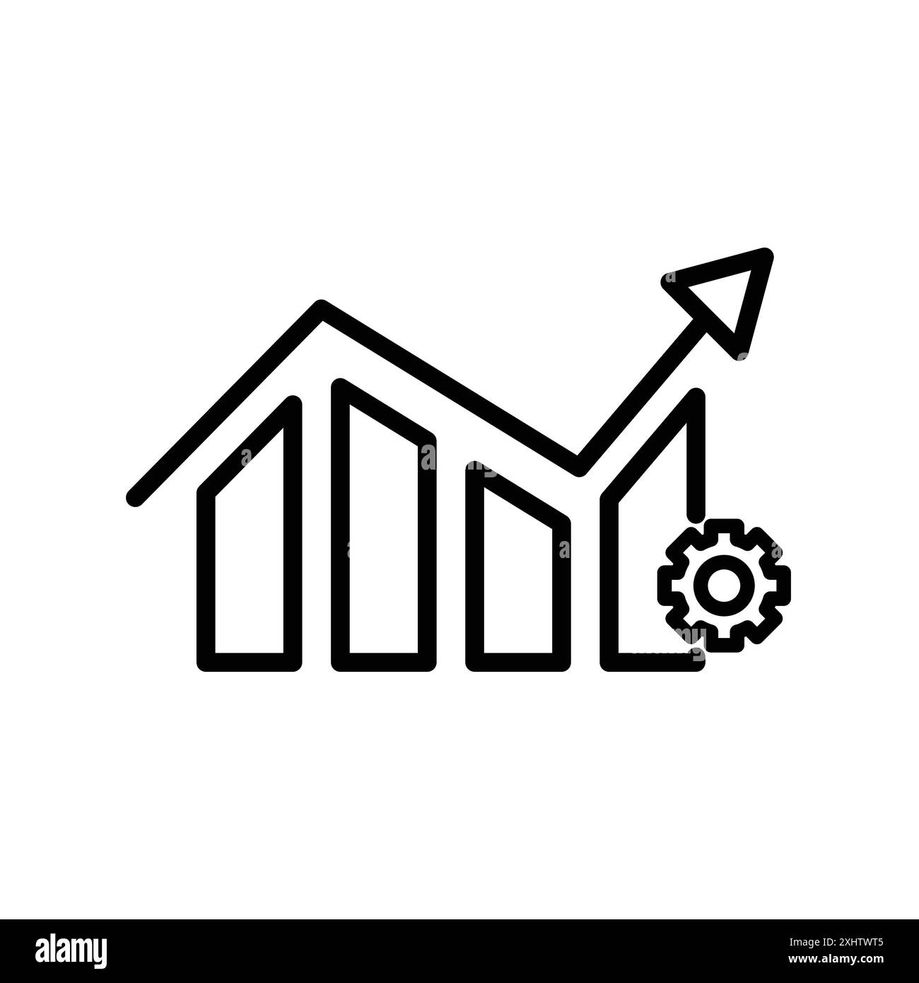 business excellence icon linear logo mark set collection in black and white for web Stock Vector ...