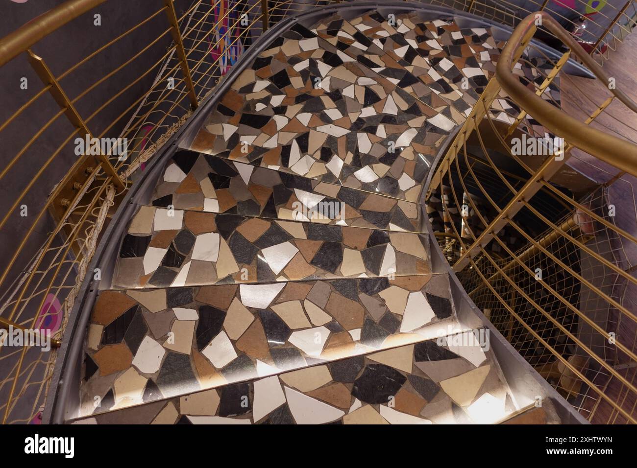 Stairs from underground upward in a building Stock Photo - Alamy