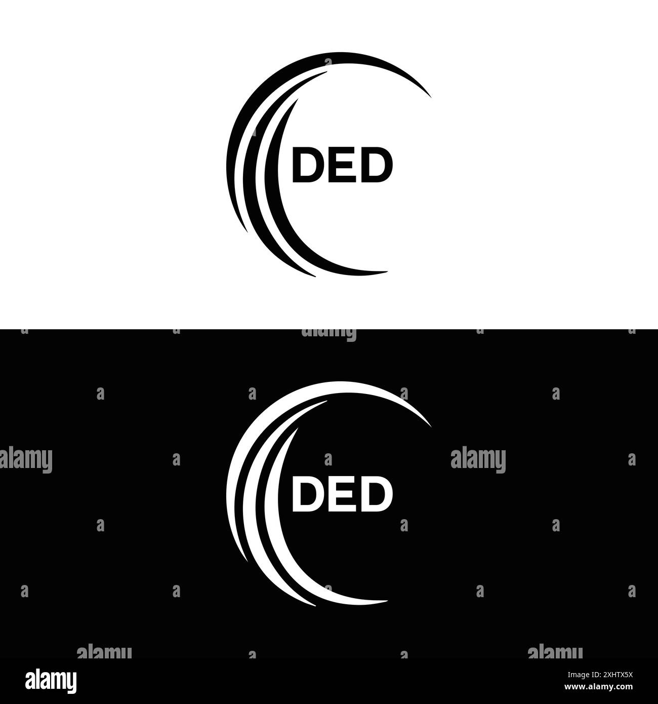 D E D design. White DED letter. DED, D E D letter logo design. D E D ...