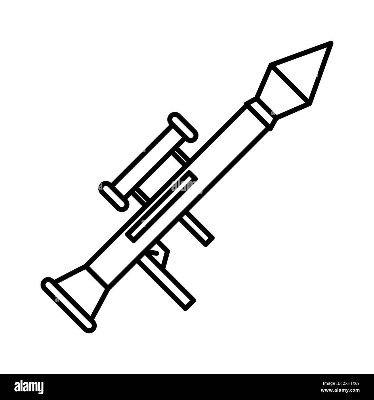 bazooka icon linear logo mark set collection in black and white for web ...