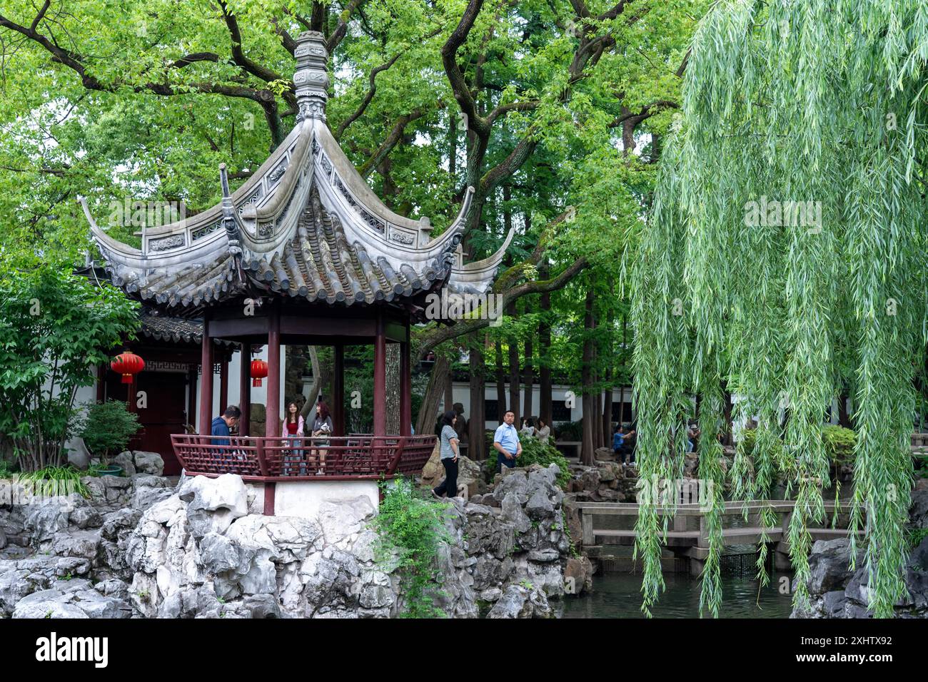 Shanghai, China - June 06, 2024 : A traditional Chinese pavilion with a ...