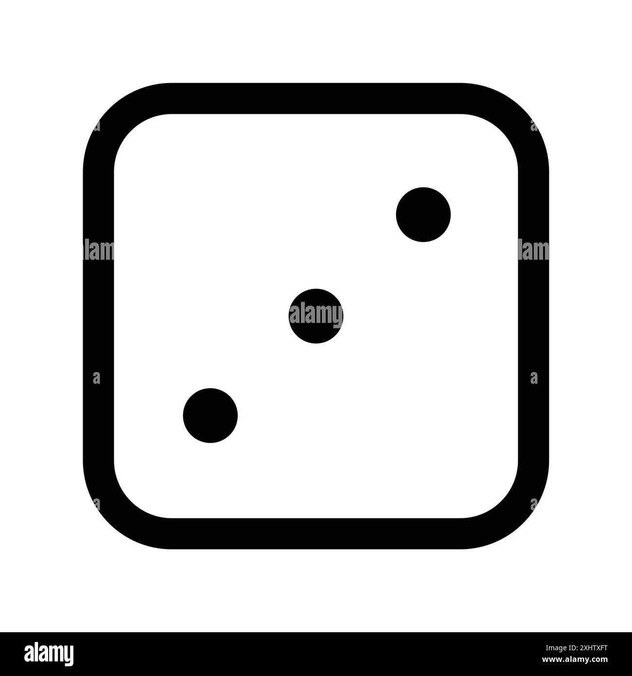 Dice three icon linear logo mark set collection in black and white for ...