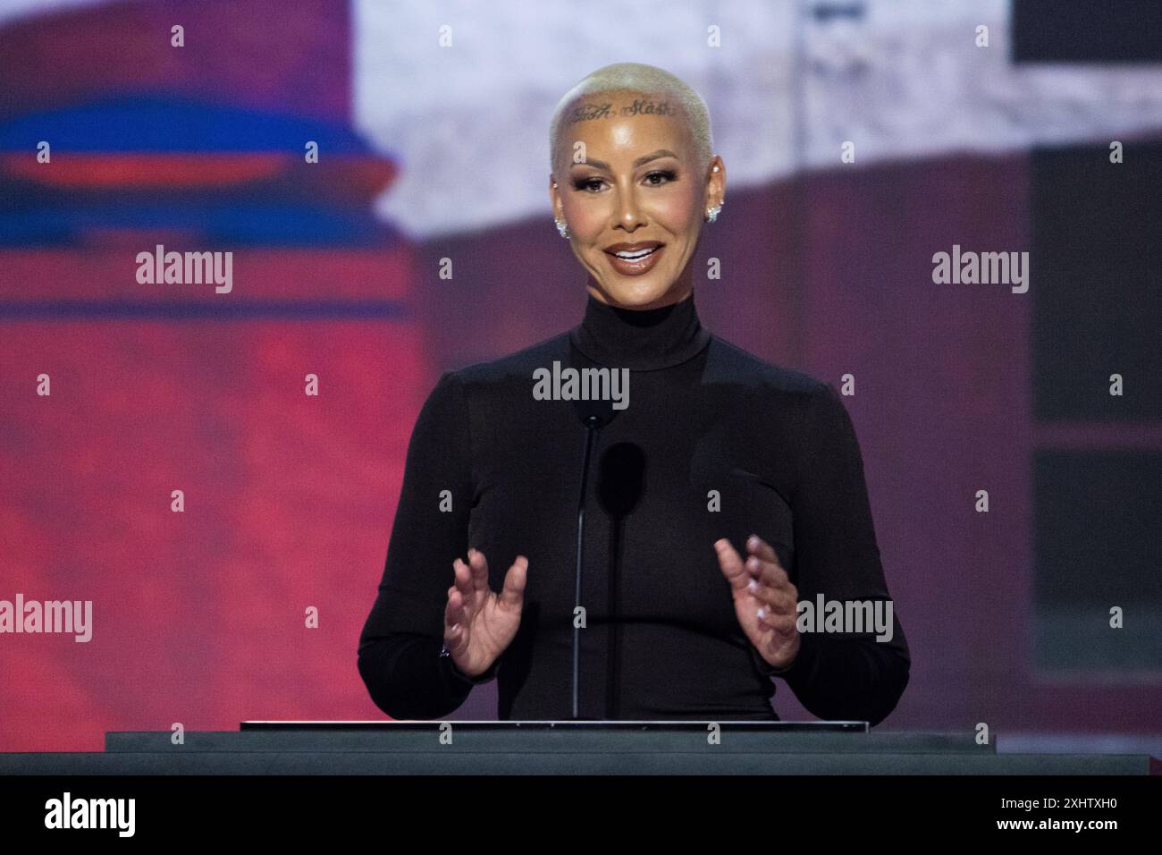 UNITED STATES - JULY 15: Model and celebrity Amber Rose speaks at the ...