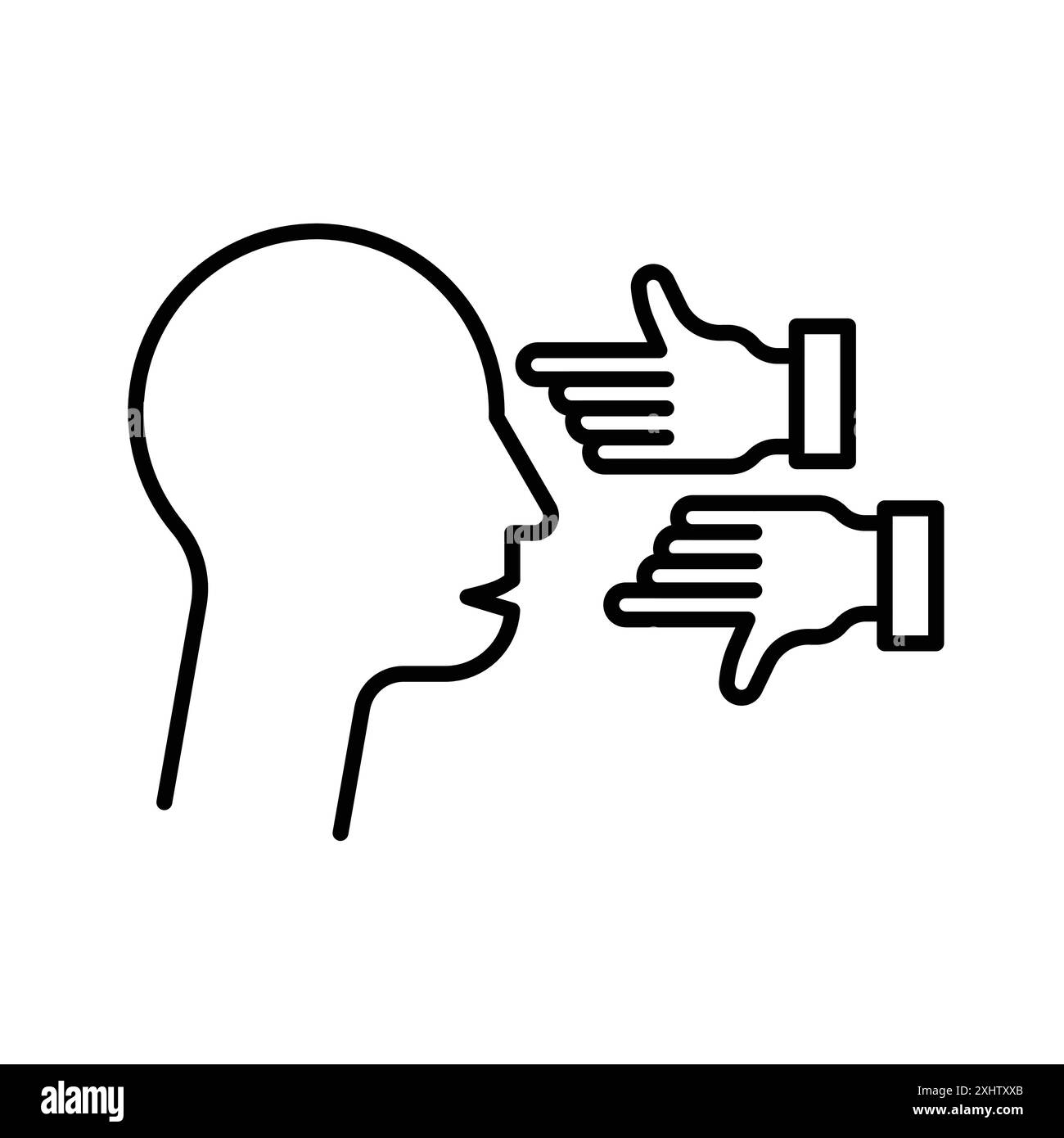 Criticism icon linear logo mark set collection in black and white for ...