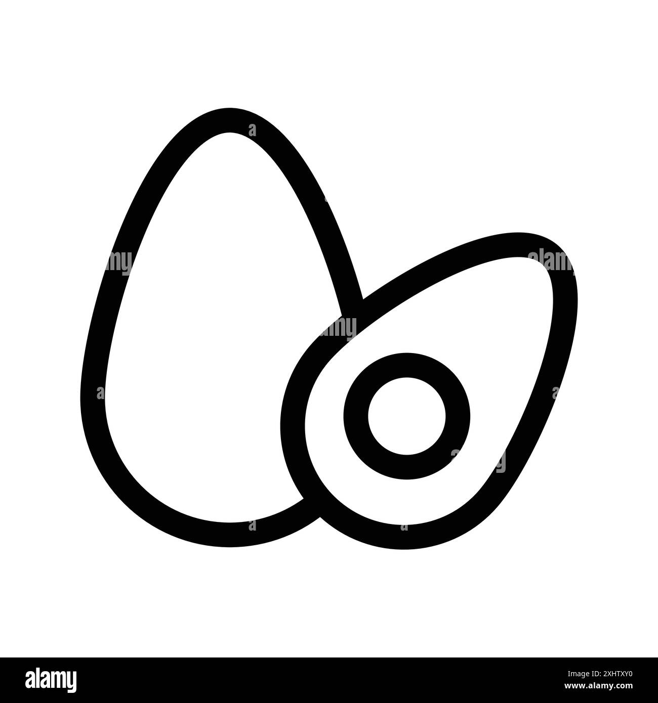 Egg icon linear logo mark set collection in black and white for web ...