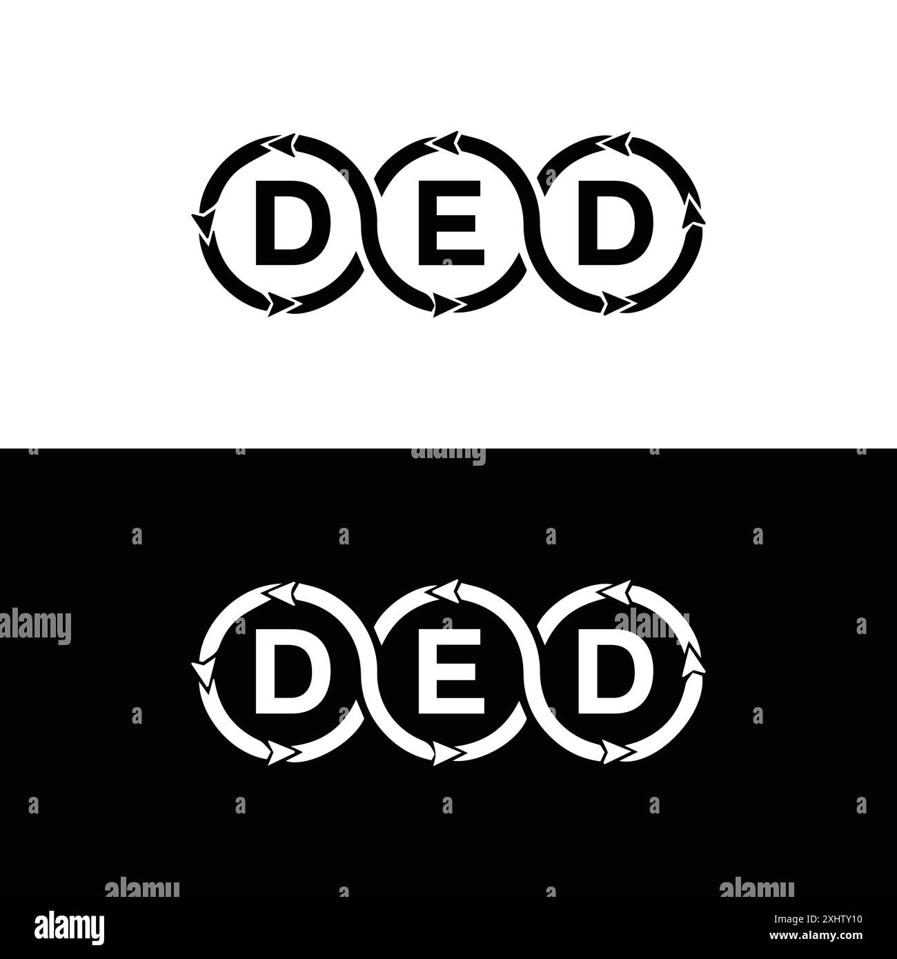 D E D design. White DED letter. DED, D E D letter logo design. D E D ...