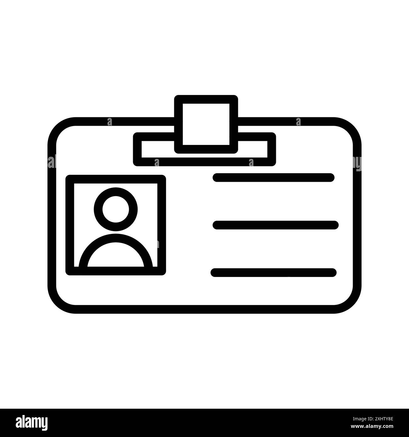 Id Card Icon Linear Logo Mark Set Collection In Black And White For Web Stock Vector Image And Art