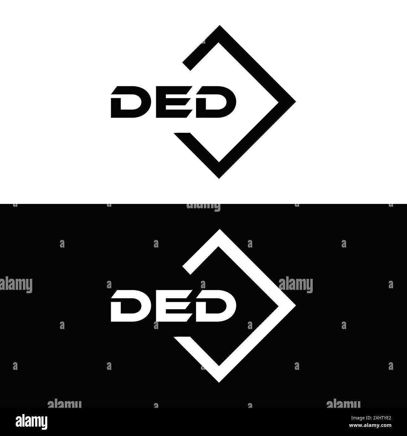 D E D design. White DED letter. DED, D E D letter logo design. D E D ...