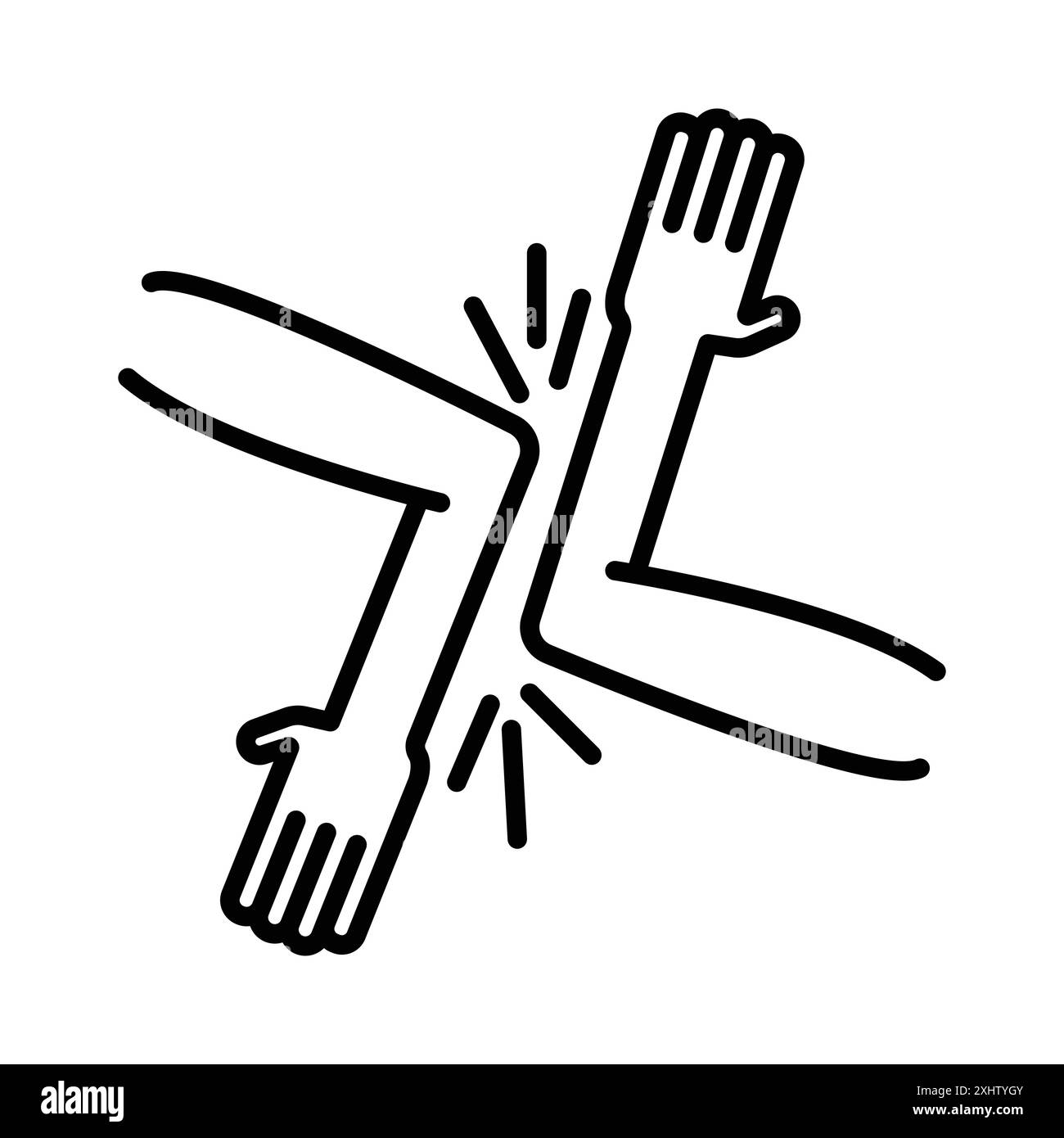 elbow greeting icon linear logo mark set collection in black and white ...