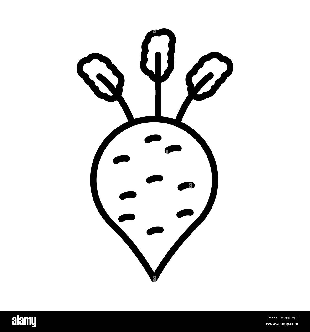 kohlrabi icon linear logo mark set collection in black and white for ...