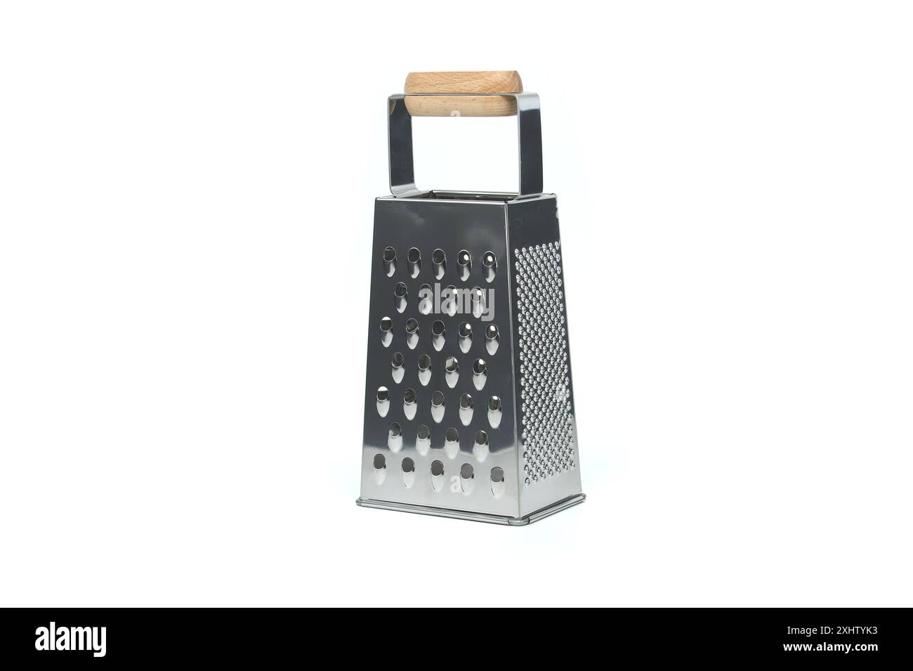 Stainless four sided box grater for kitchen isolated on white ...