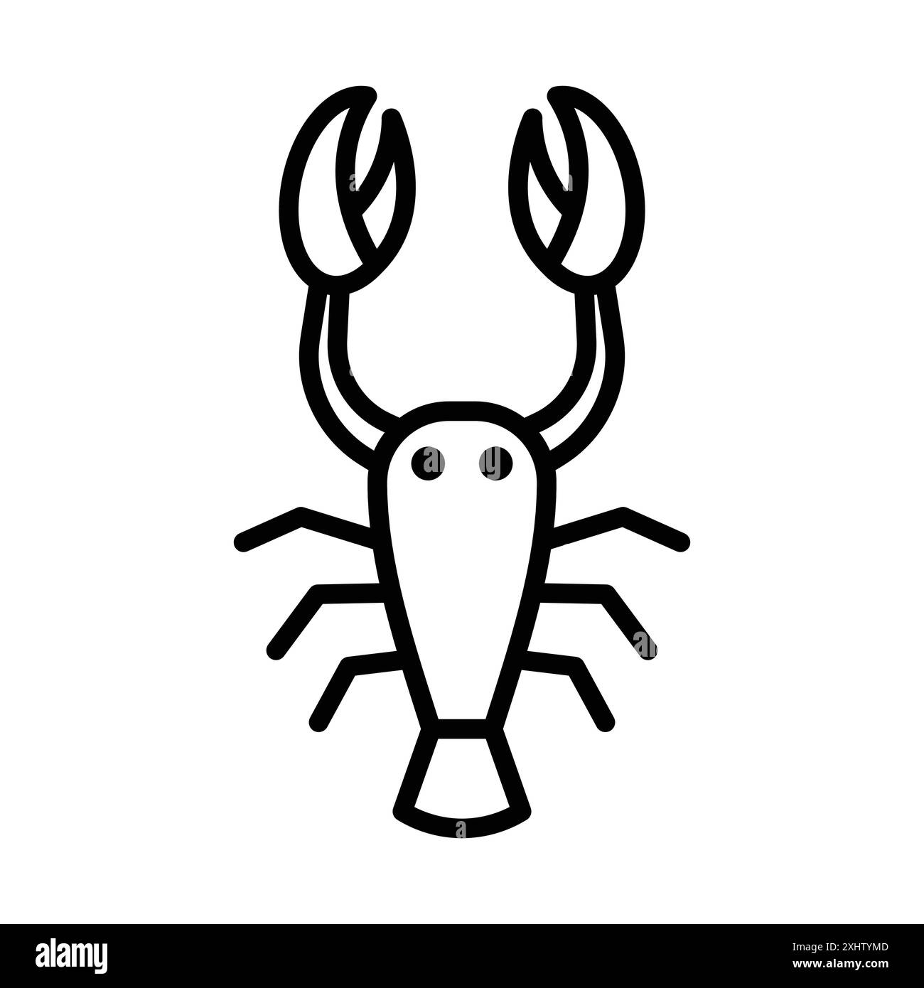 lobster icon linear logo mark set collection in black and white for web ...
