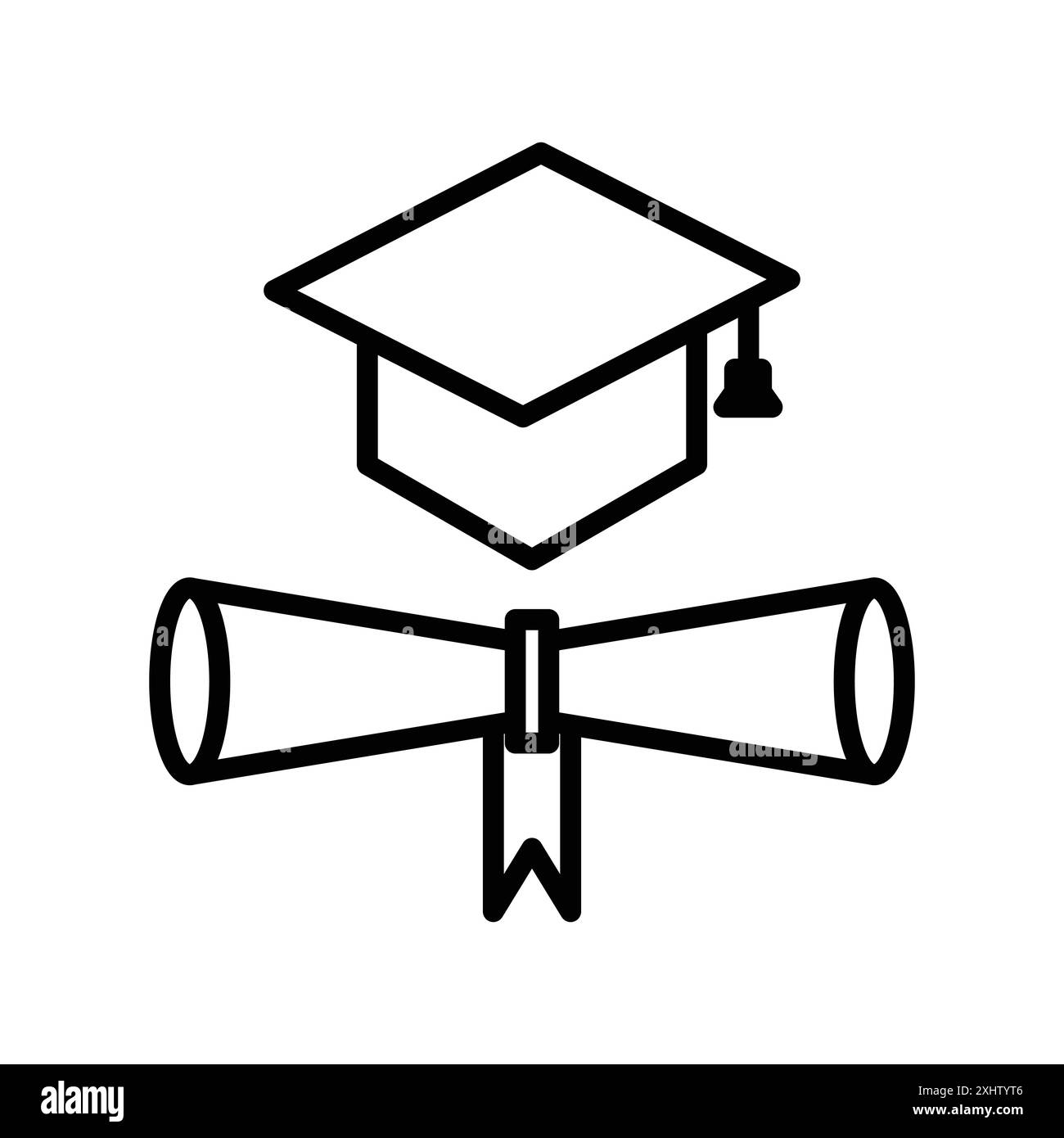Scholarship icon linear logo mark set collection in black and white for ...