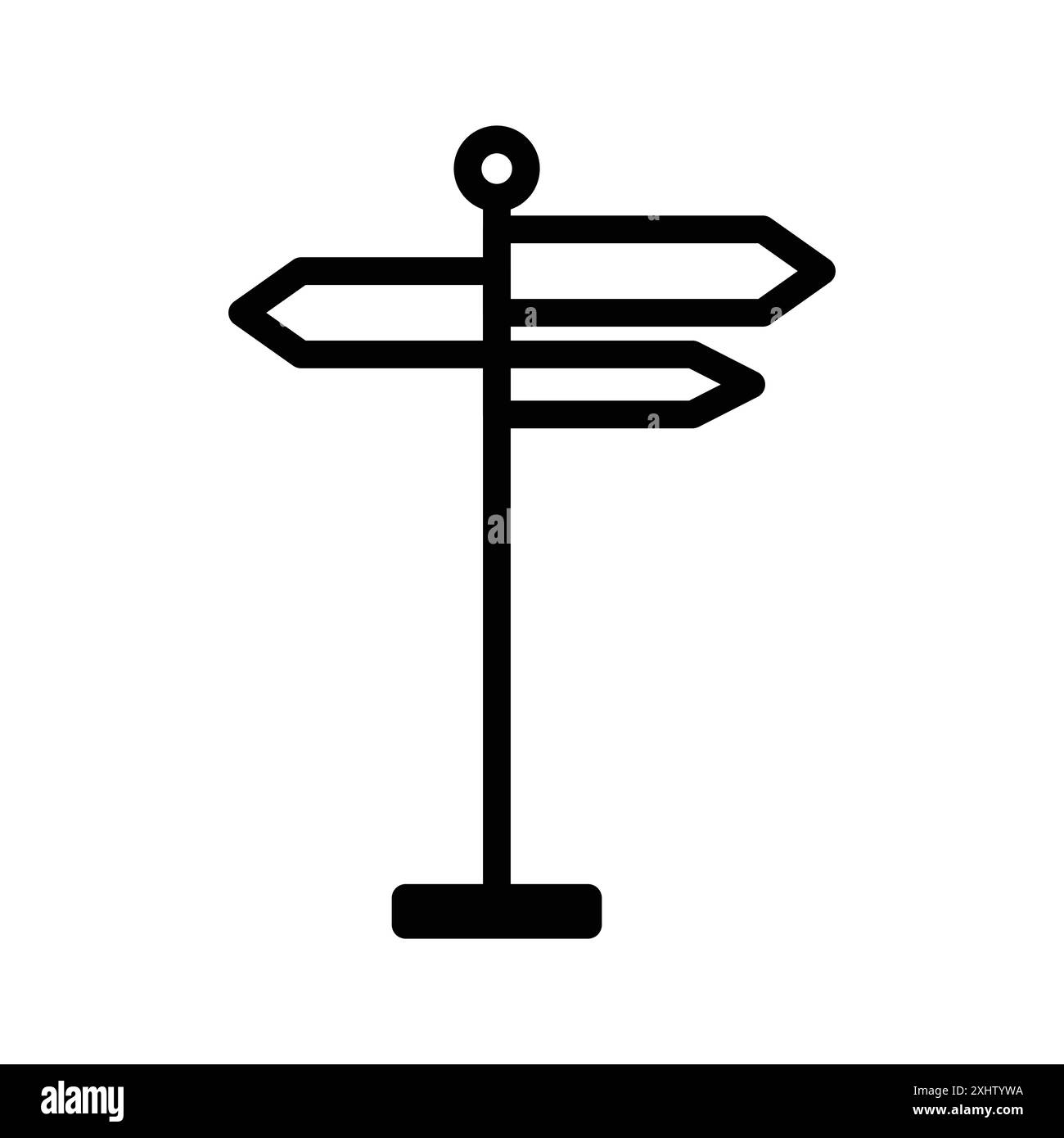 signpost icon linear logo mark set collection in black and white for ...