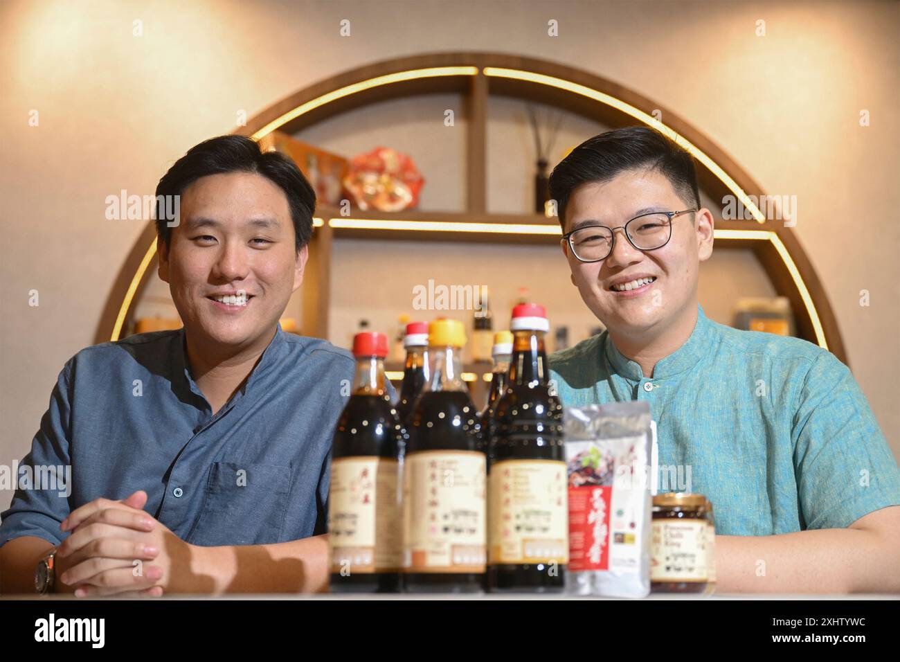 Allan Choo (left), operations manager, and his brother, Alvin Choo, business development ...