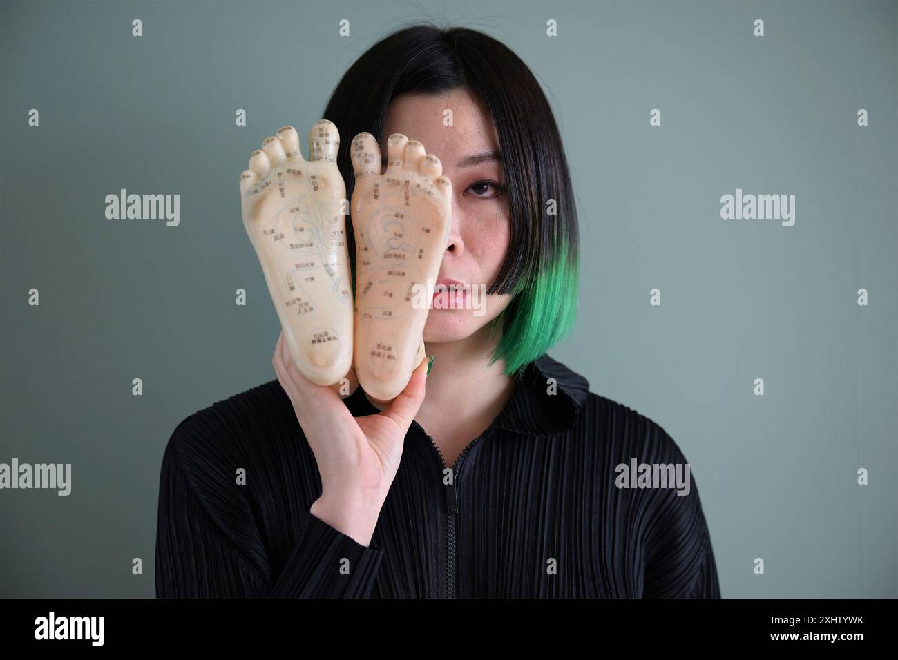 Singaporean artist who wants to be known by her pseudonym, Niceaunties, photographed on 7 June ...