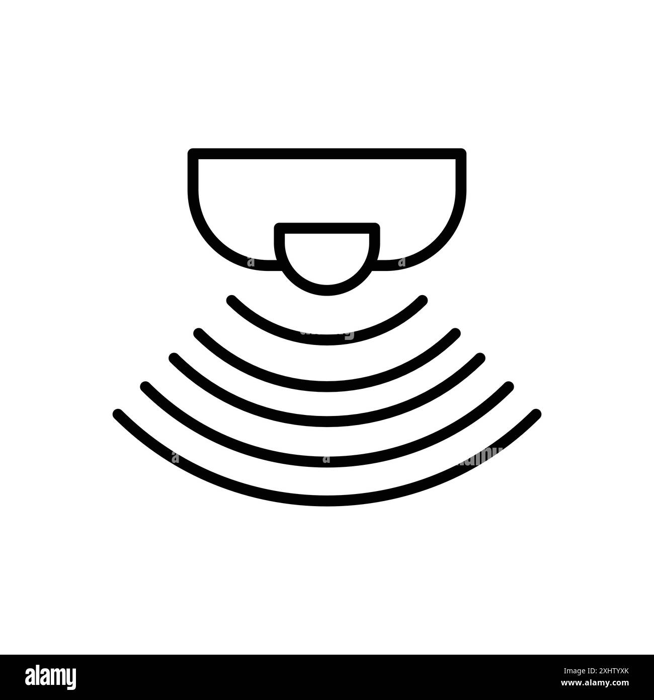 Sensor Icon Linear Logo Mark Set Collection In Black And White For Web