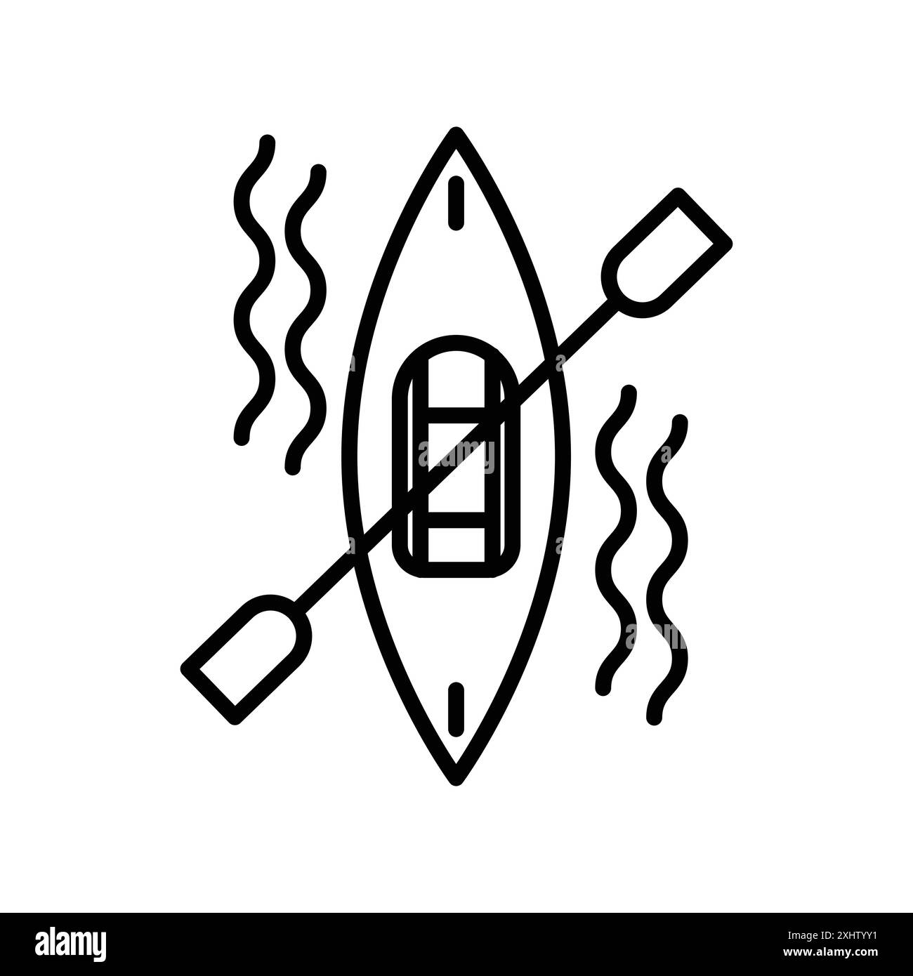 kayak icon linear logo mark set collection in black and white for web ...