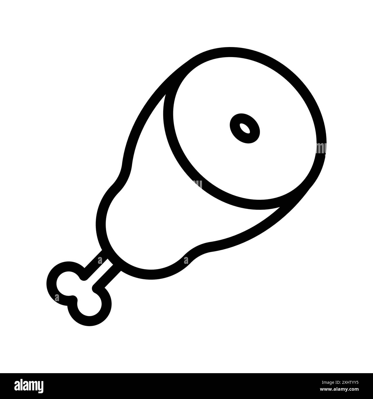 meat icon linear logo mark set collection in black and white for web ...