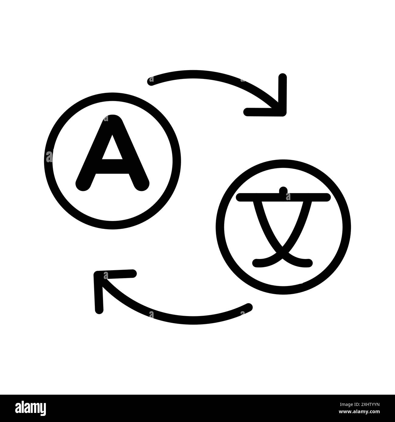 Language Translation Icon Linear Logo Mark Set Collection In Black And