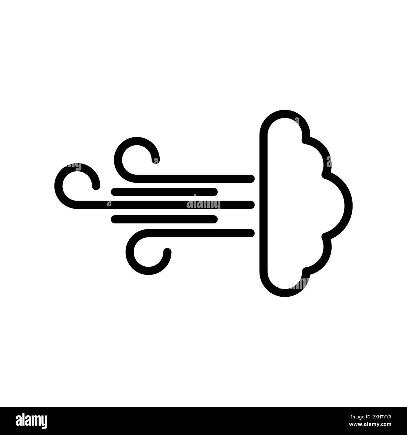 gust icon linear logo mark set collection in black and white for web Stock Vector Image & Art ...