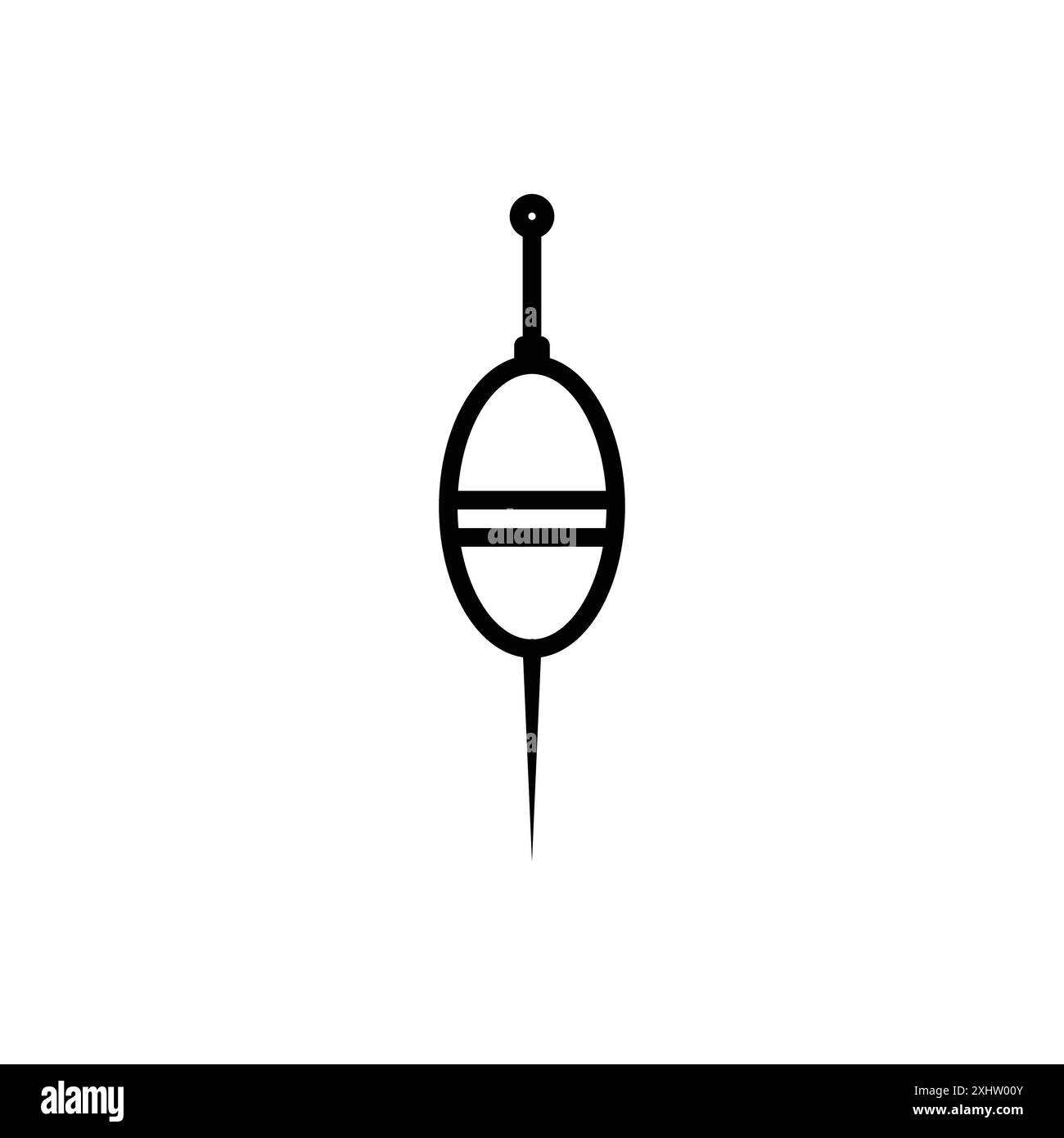 Fishing float icon linear logo mark set collection in black and white for web Stock Vector Image ...