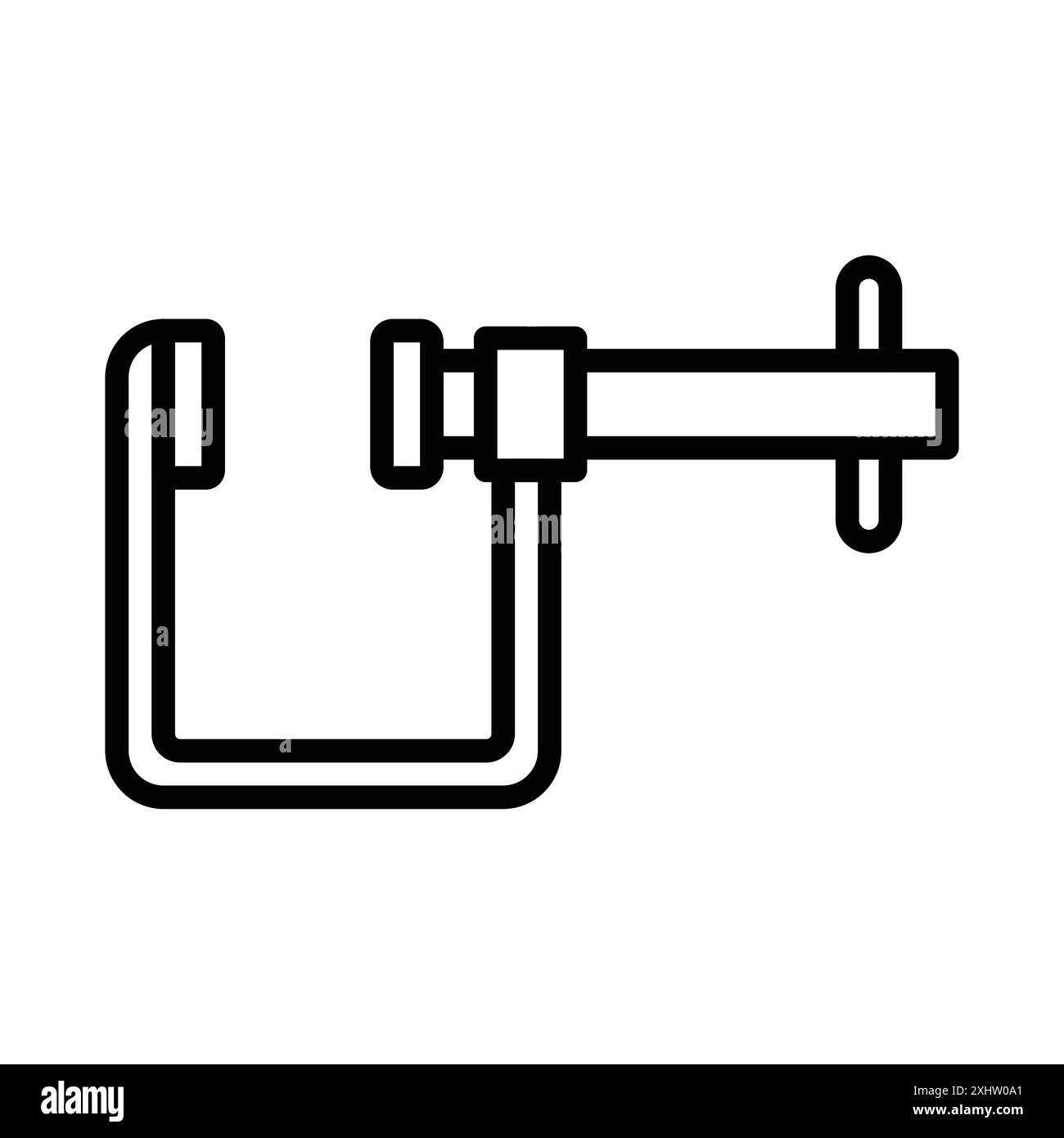 Vice clamp icon linear logo mark set collection in black and white for ...