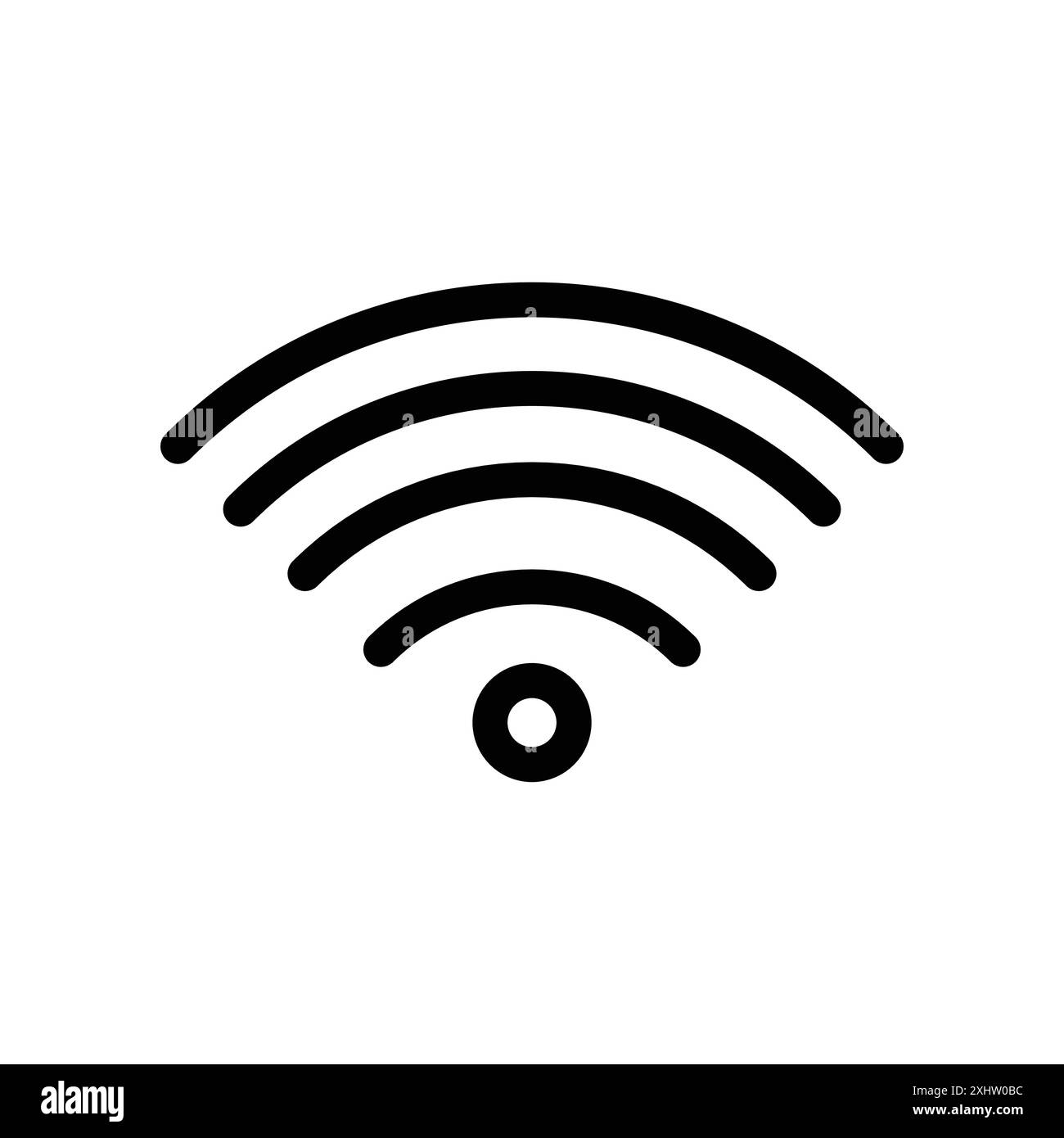 Wifi icon linear logo mark set collection in black and white for web ...