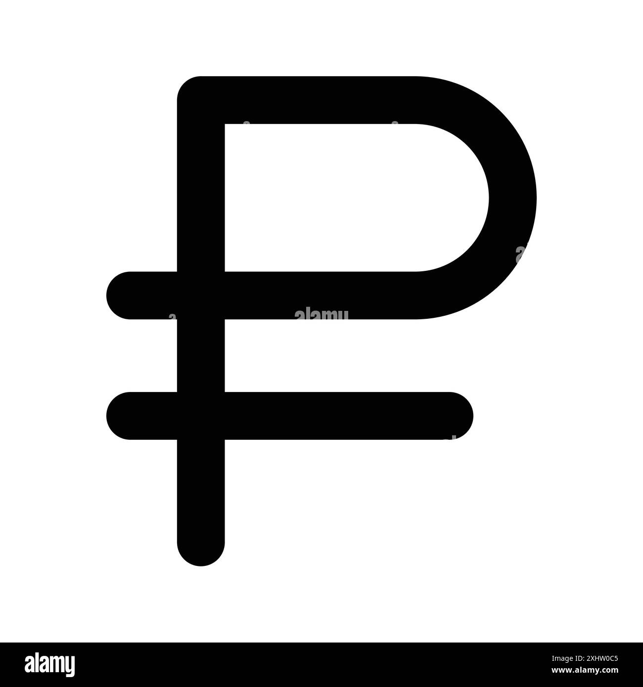 Ruble icon linear logo mark set collection in black and white for web ...
