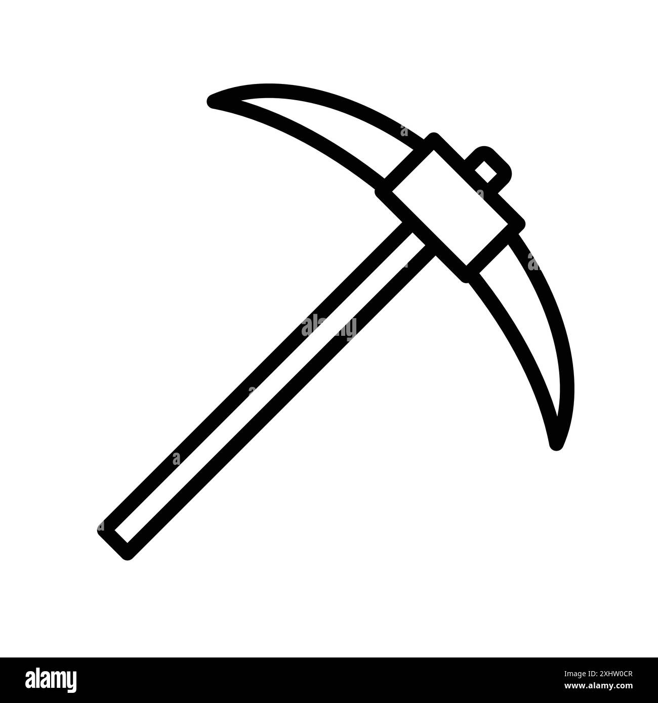 pickaxe icon linear logo mark set collection in black and white for web ...