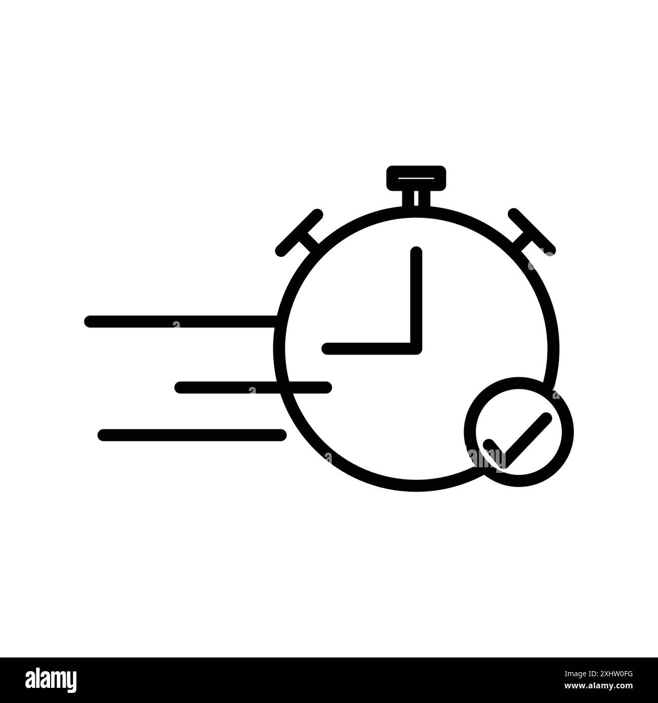 Quick approval icon linear logo mark set collection in black and white ...