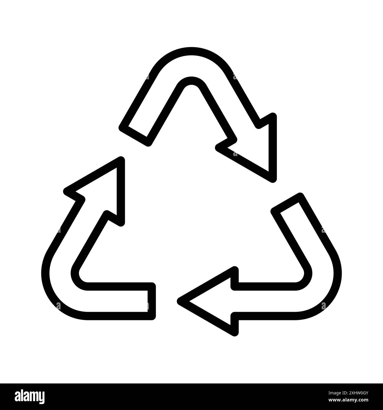 Recycle icon linear logo mark set collection in black and white for web ...