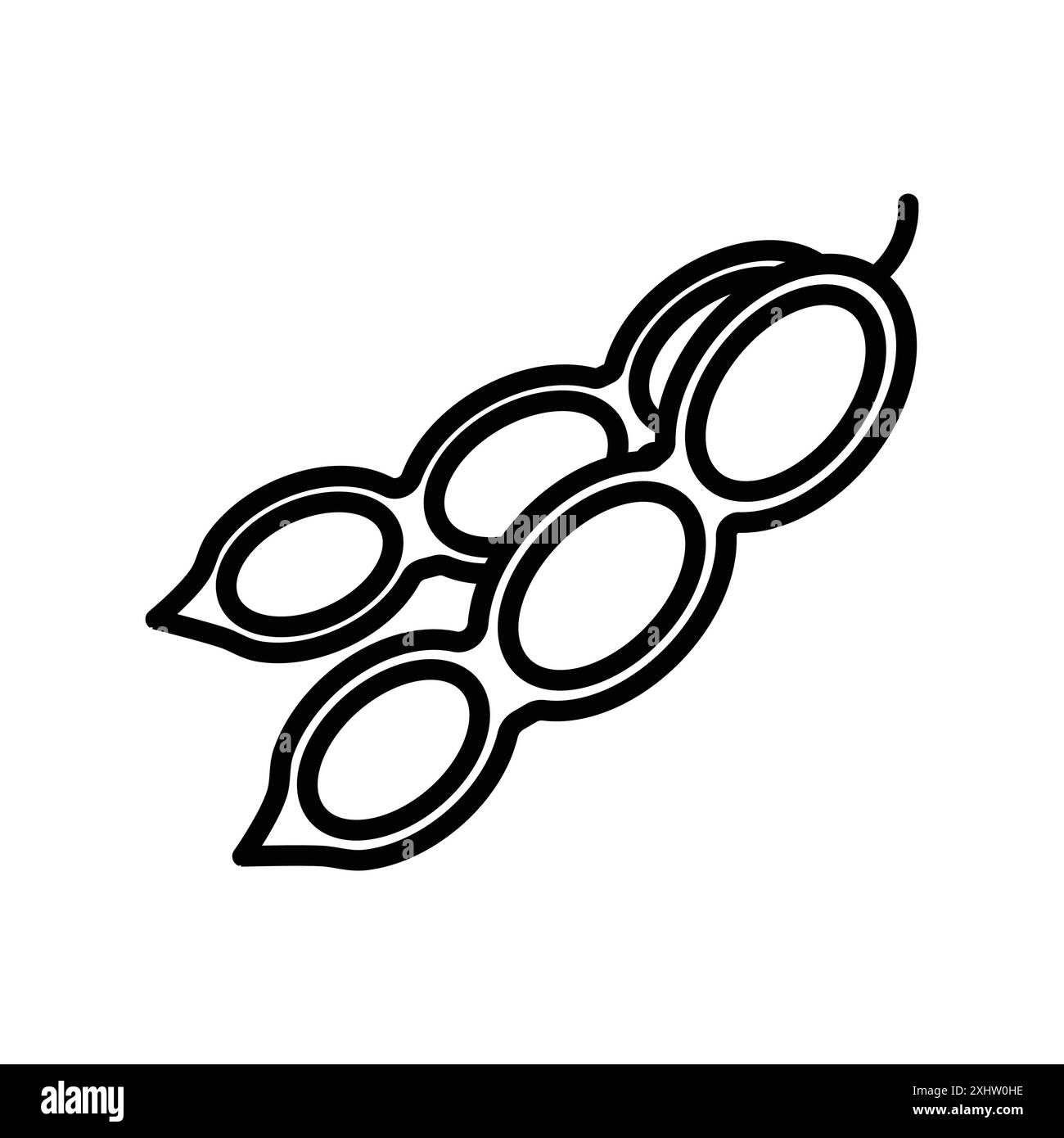 soybeans icon linear logo mark set collection in black and white for ...