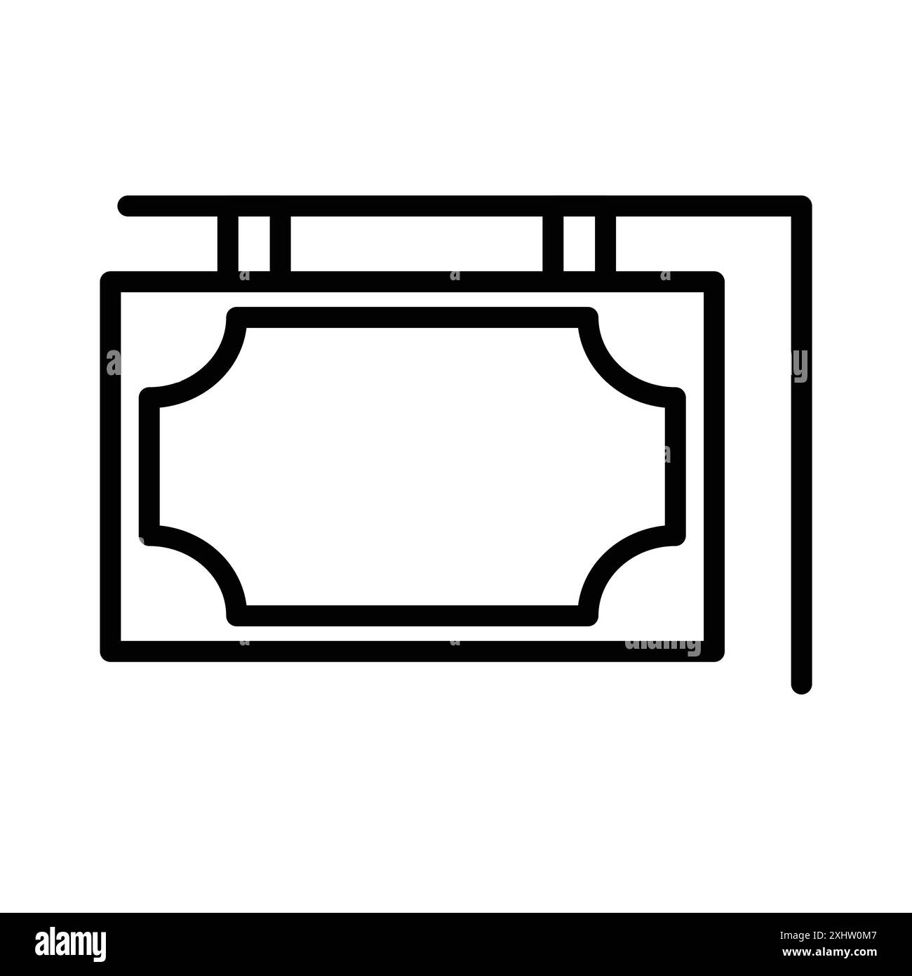 sign board icon linear logo mark set collection in black and white for ...