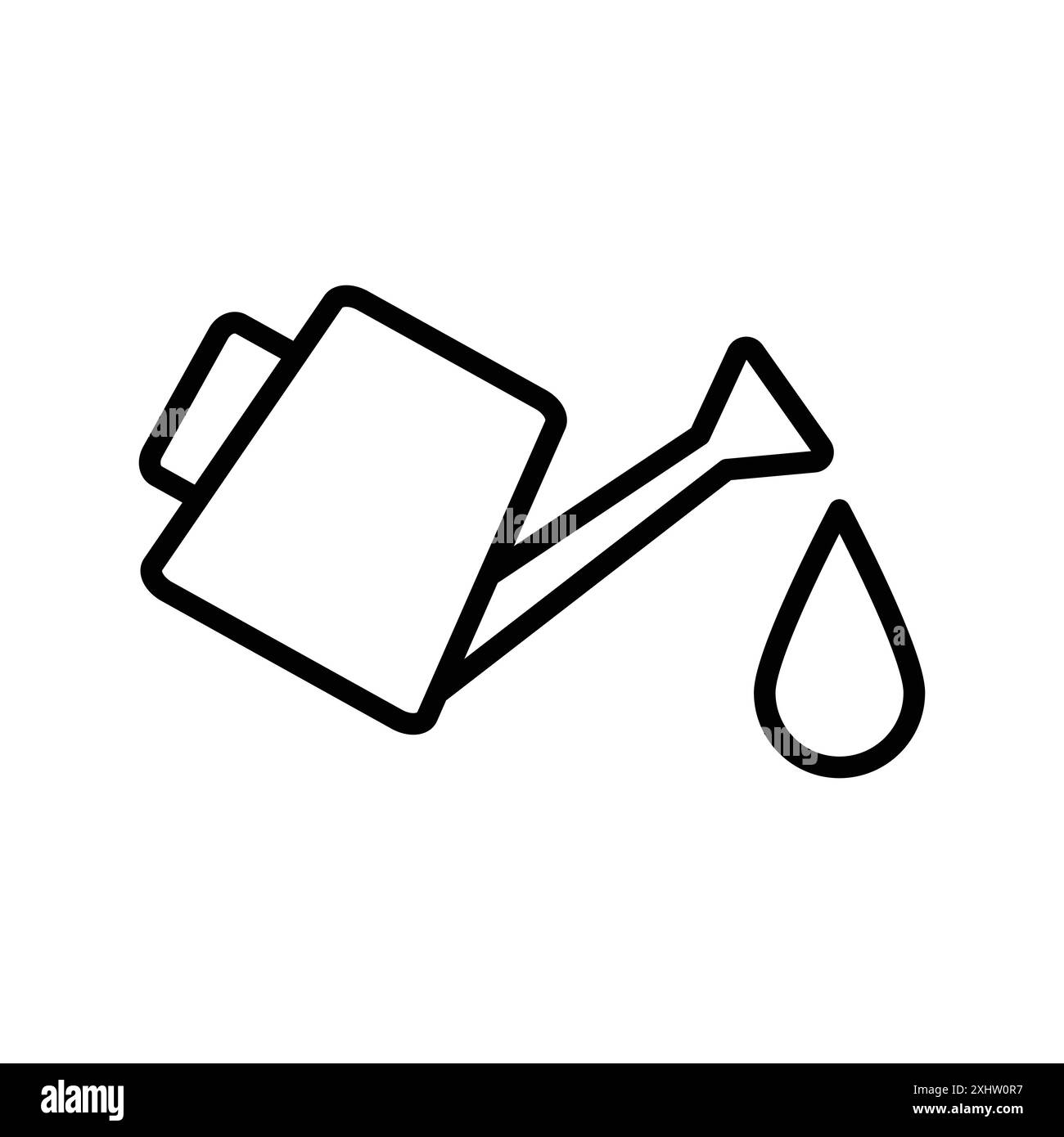 Watering Can icon linear logo mark set collection in black and white ...