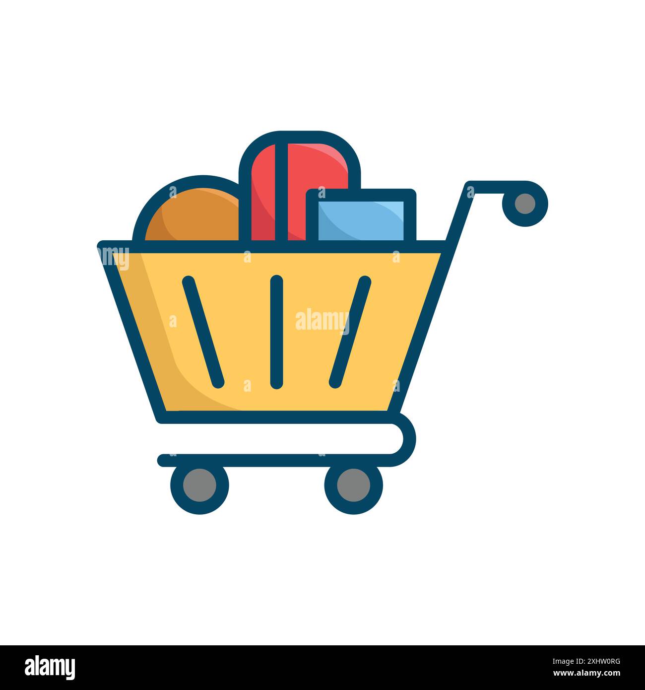 shopping chart icon vector design template in white background Stock ...