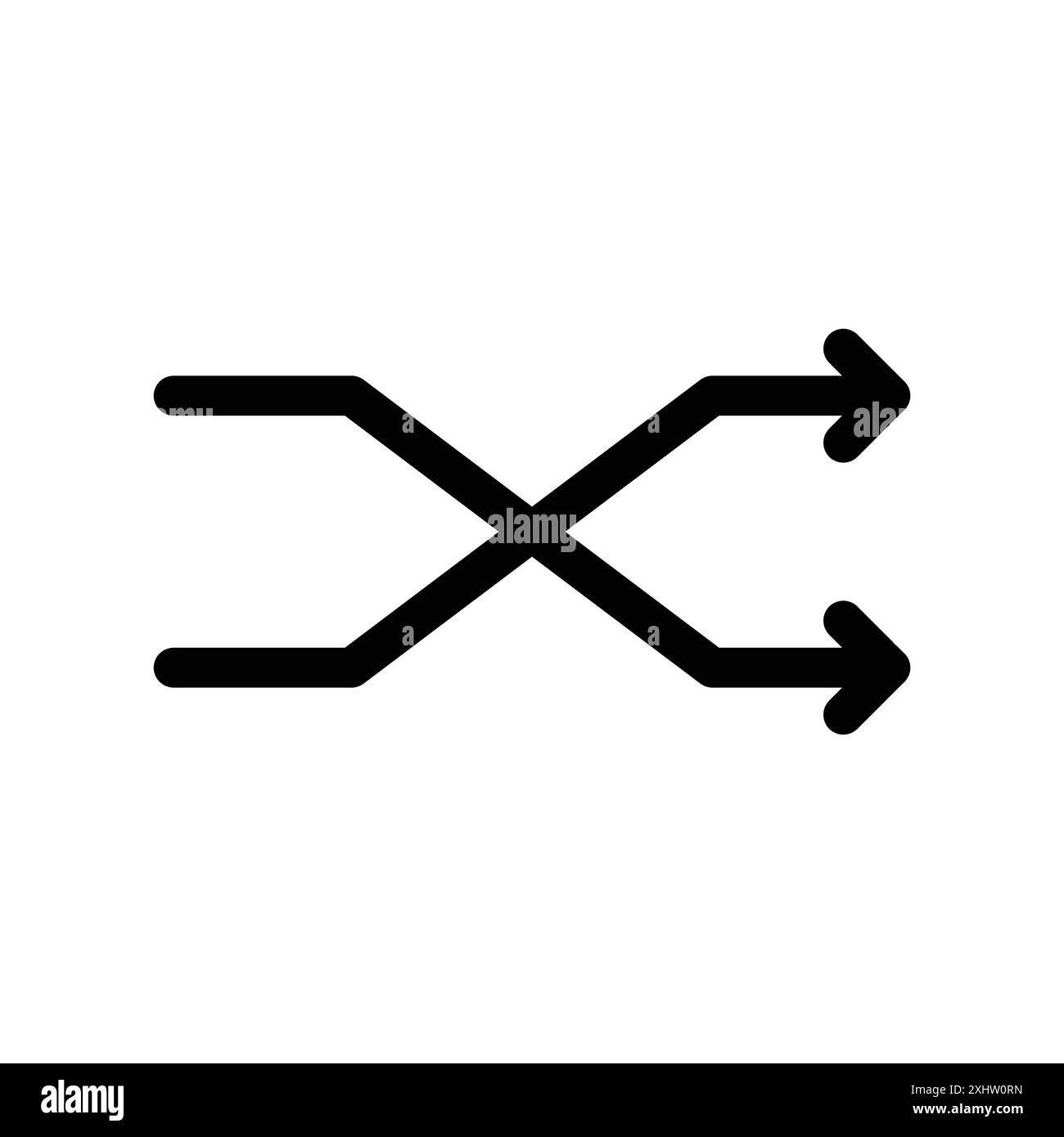 Shuffle icon linear logo mark set collection in black and white for web ...