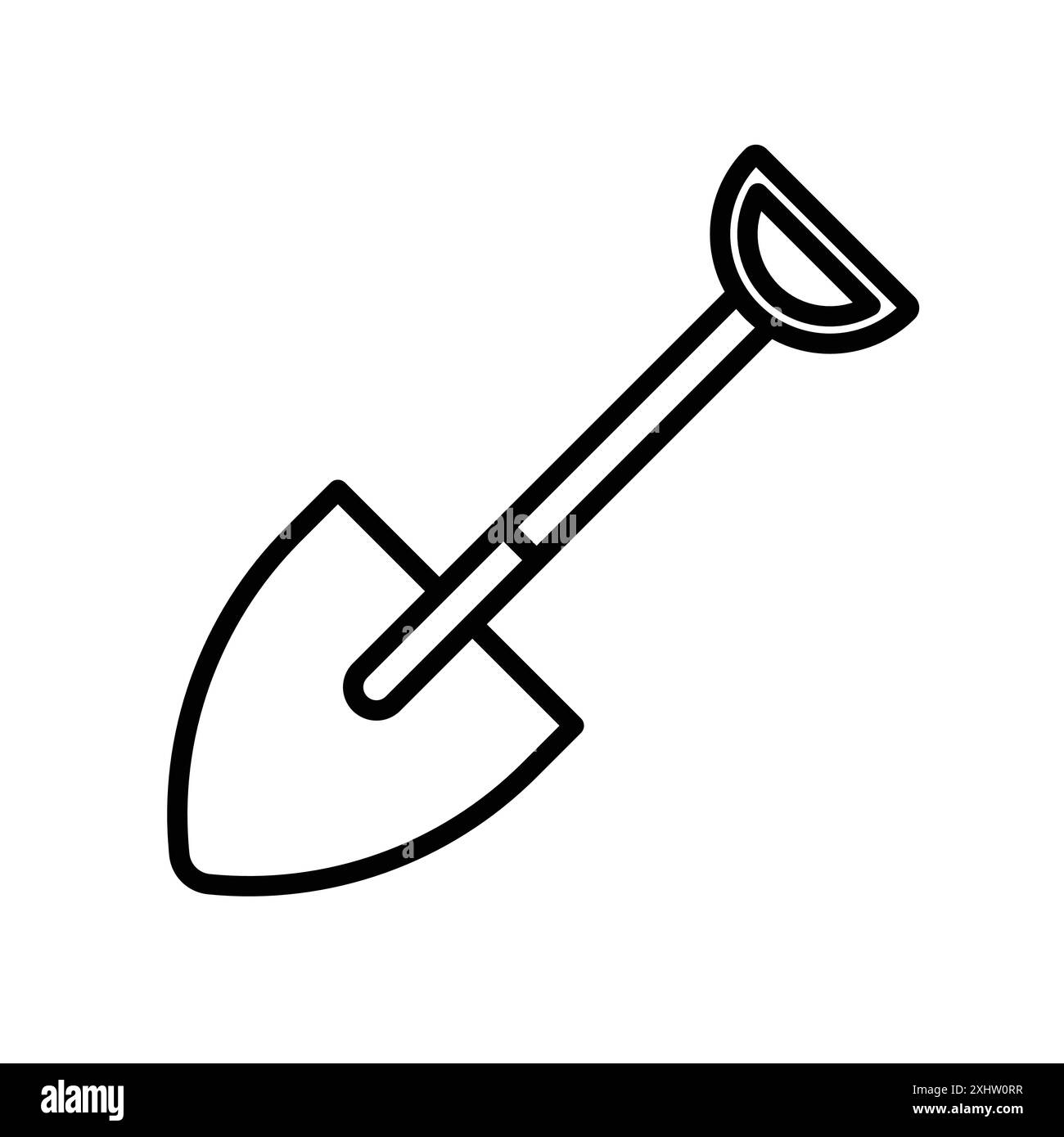 Short spade icon linear logo mark set collection in black and white for ...