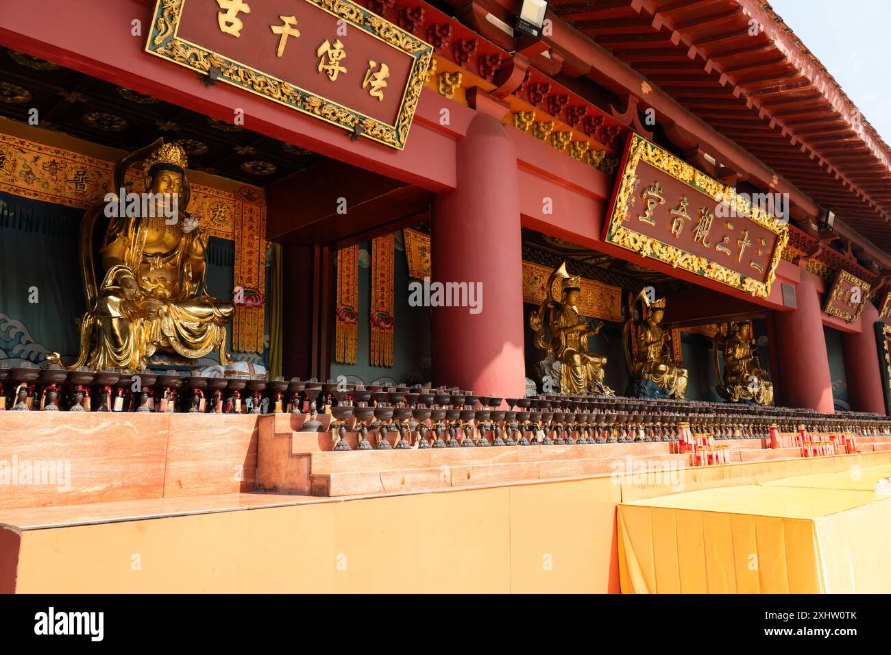 Sanya, China - May 17, 2024: Chinese Buddhist temple. building facade ...