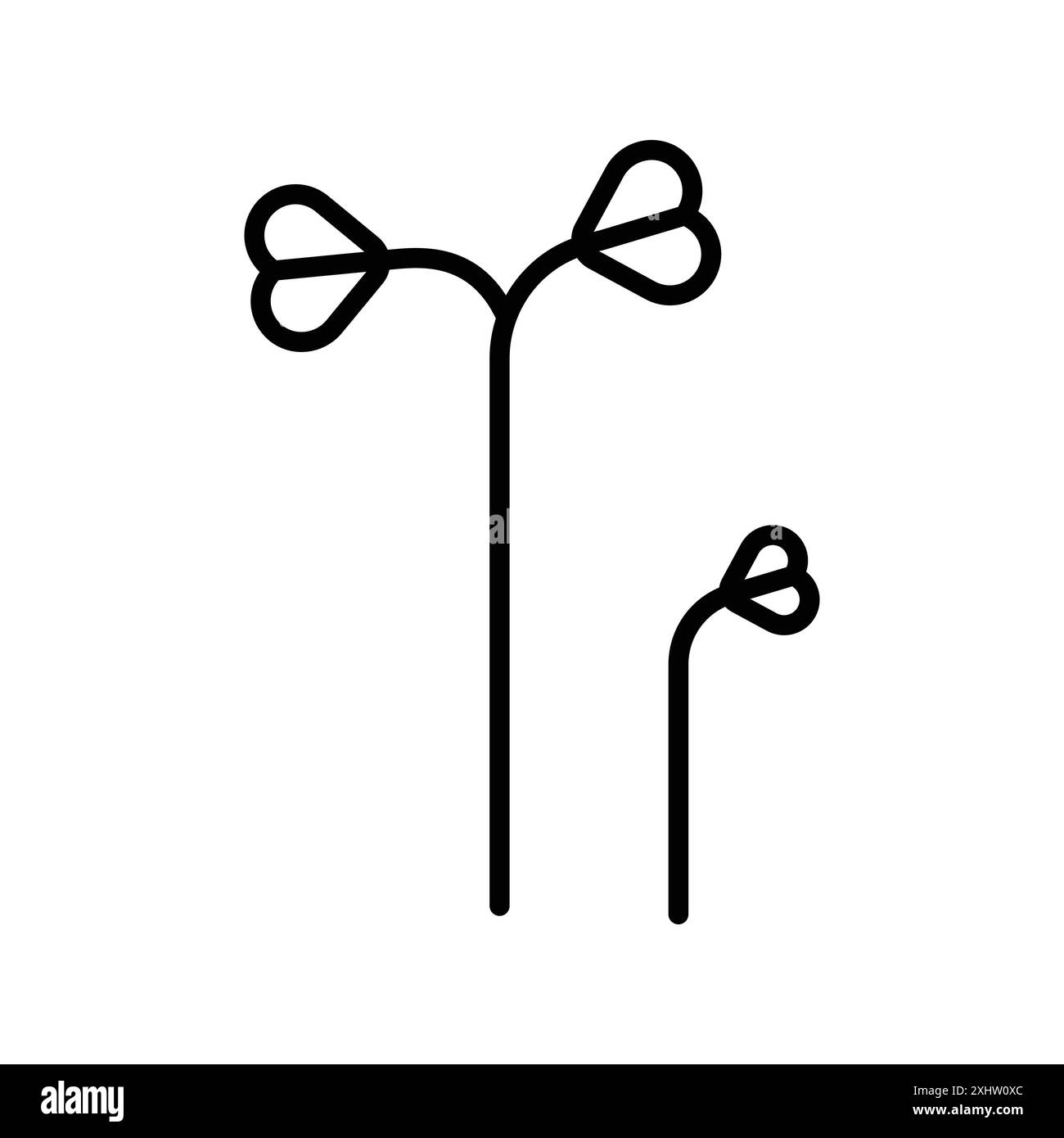 watercress vegetable icon linear logo mark set collection in black and white for web Stock ...