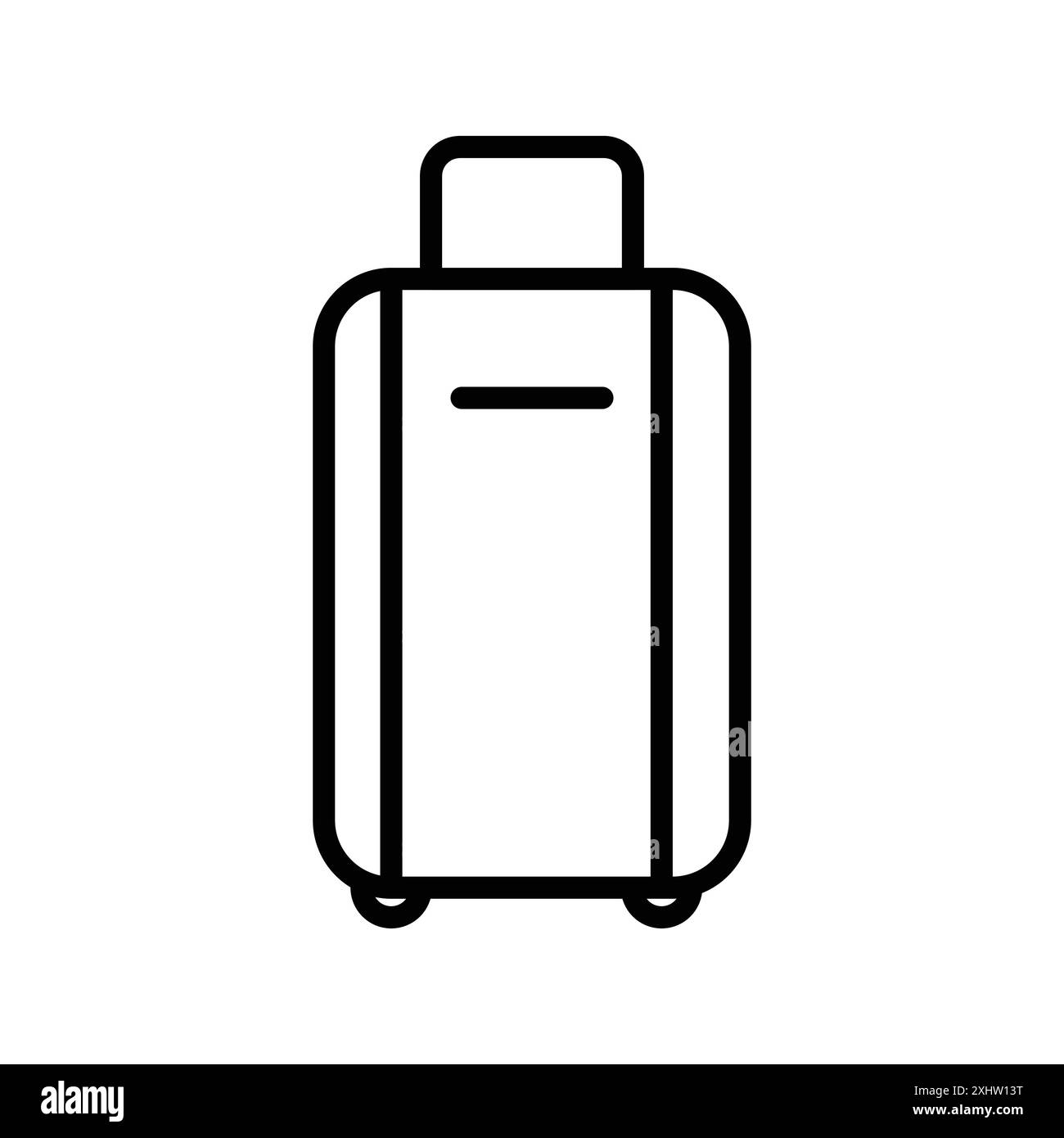 Luggage icon linear logo mark set collection in black and white for web ...