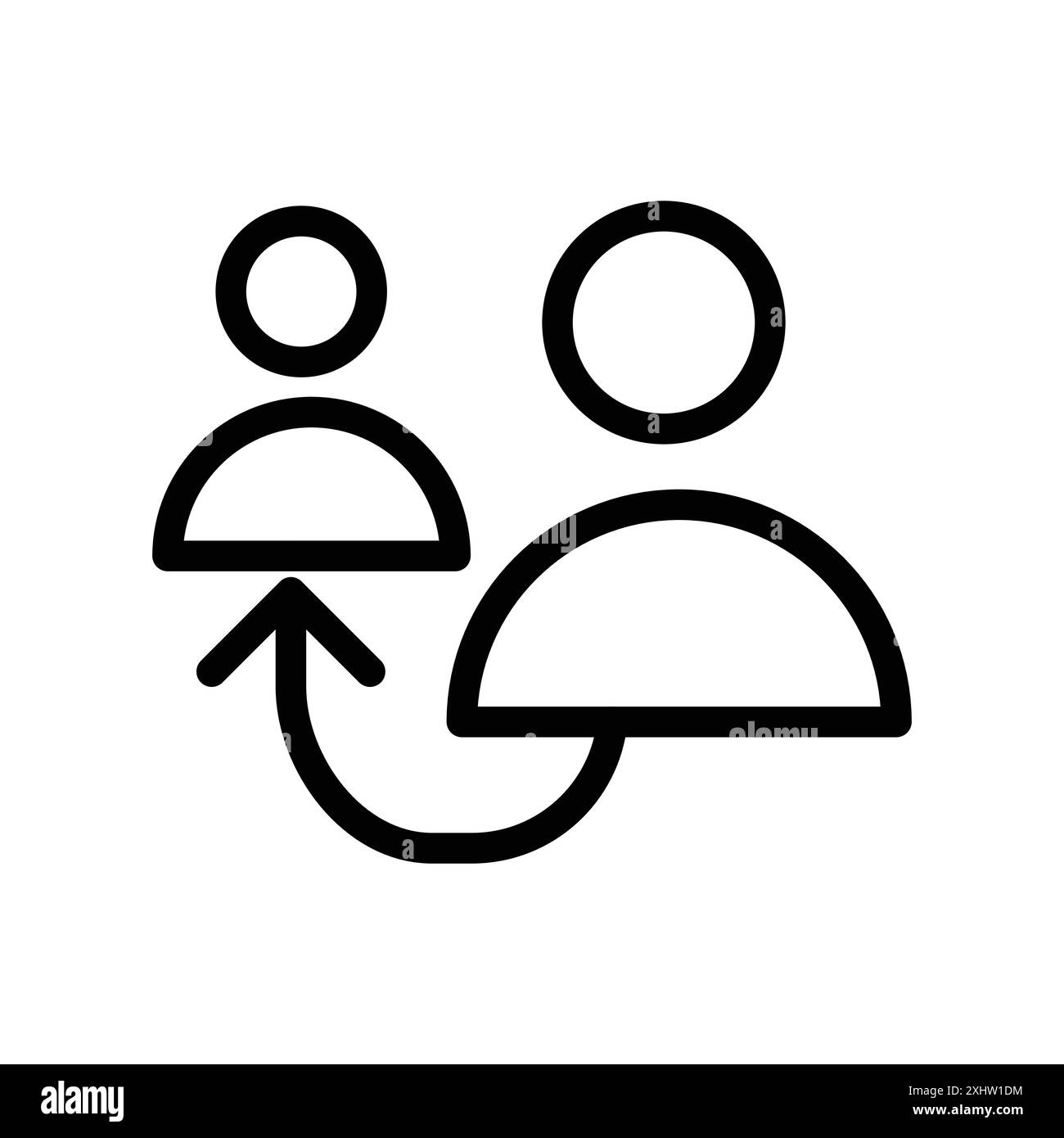 Referrals icon linear logo mark set collection in black and white for ...